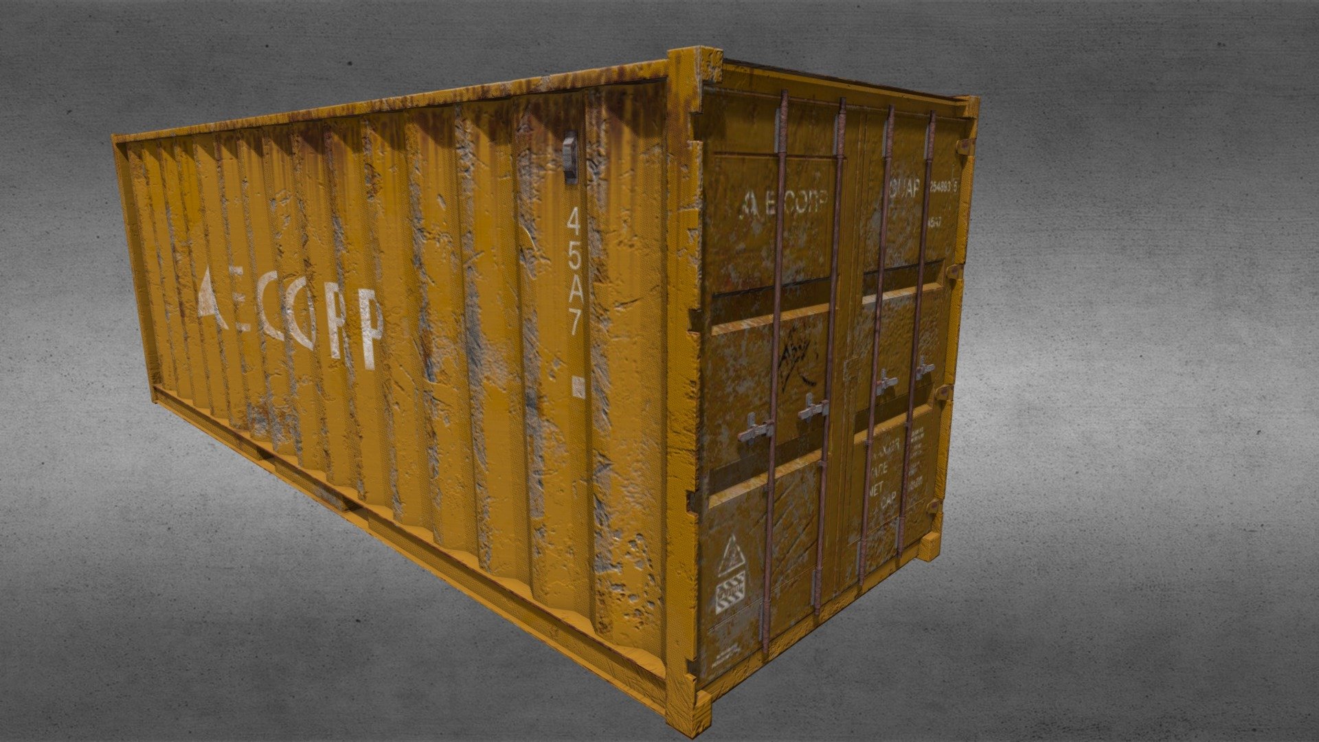 Rusty container - Download Free 3D model by guillaume.p [56a76ba ...