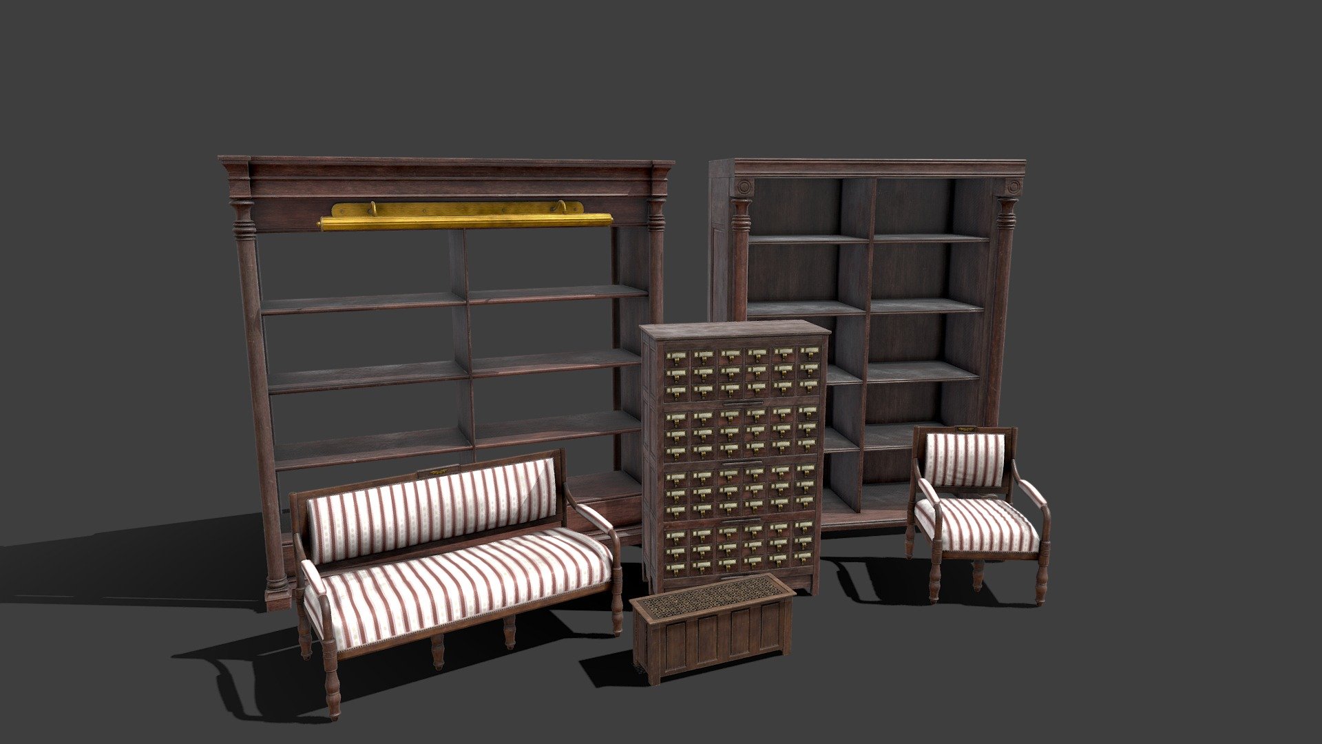 1900s Library props pack 2 - Buy Royalty Free 3D model by Breakunt ...
