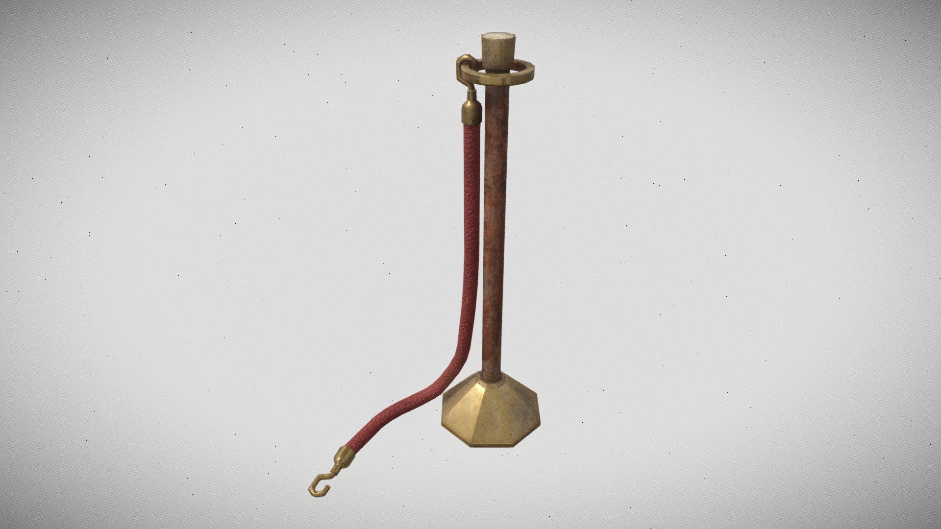 Stanchion With Cable - 3D model by yunika [56abcc6] - Sketchfab
