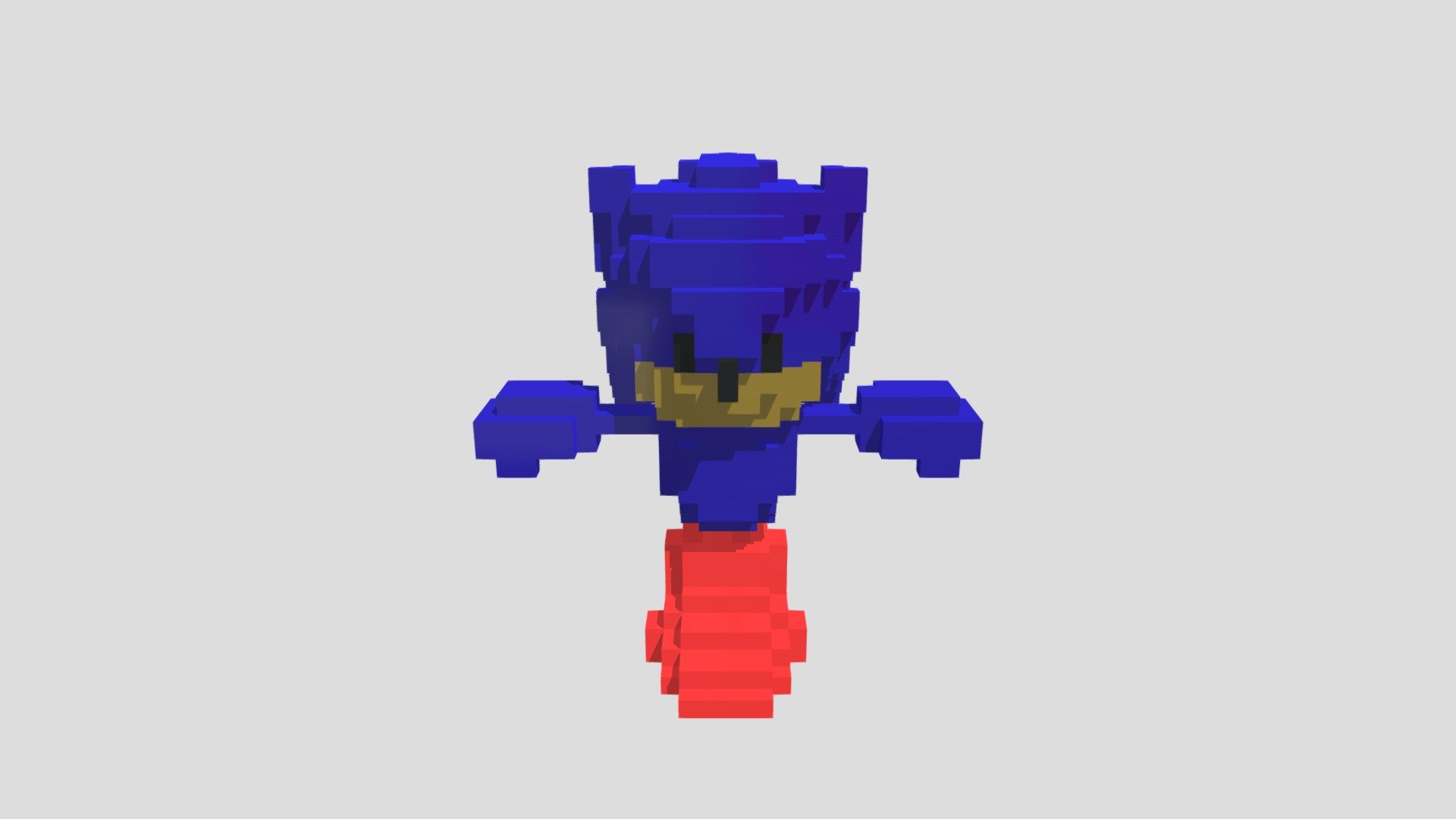 Sonic (Pixel) - Download Free 3D model by Your daily Sonic models 👈 ...
