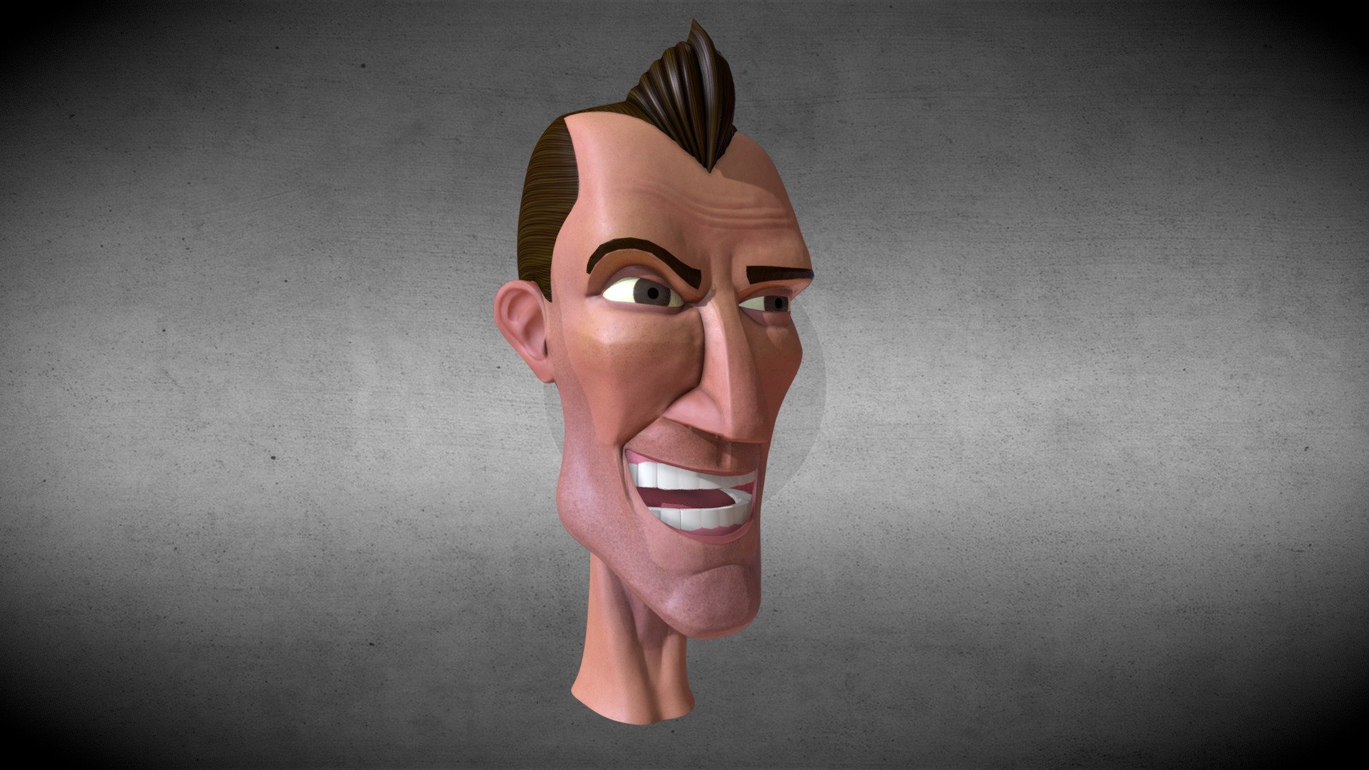 Cartoon Head - 3D model by 3dJamesShaw [56ac810] - Sketchfab
