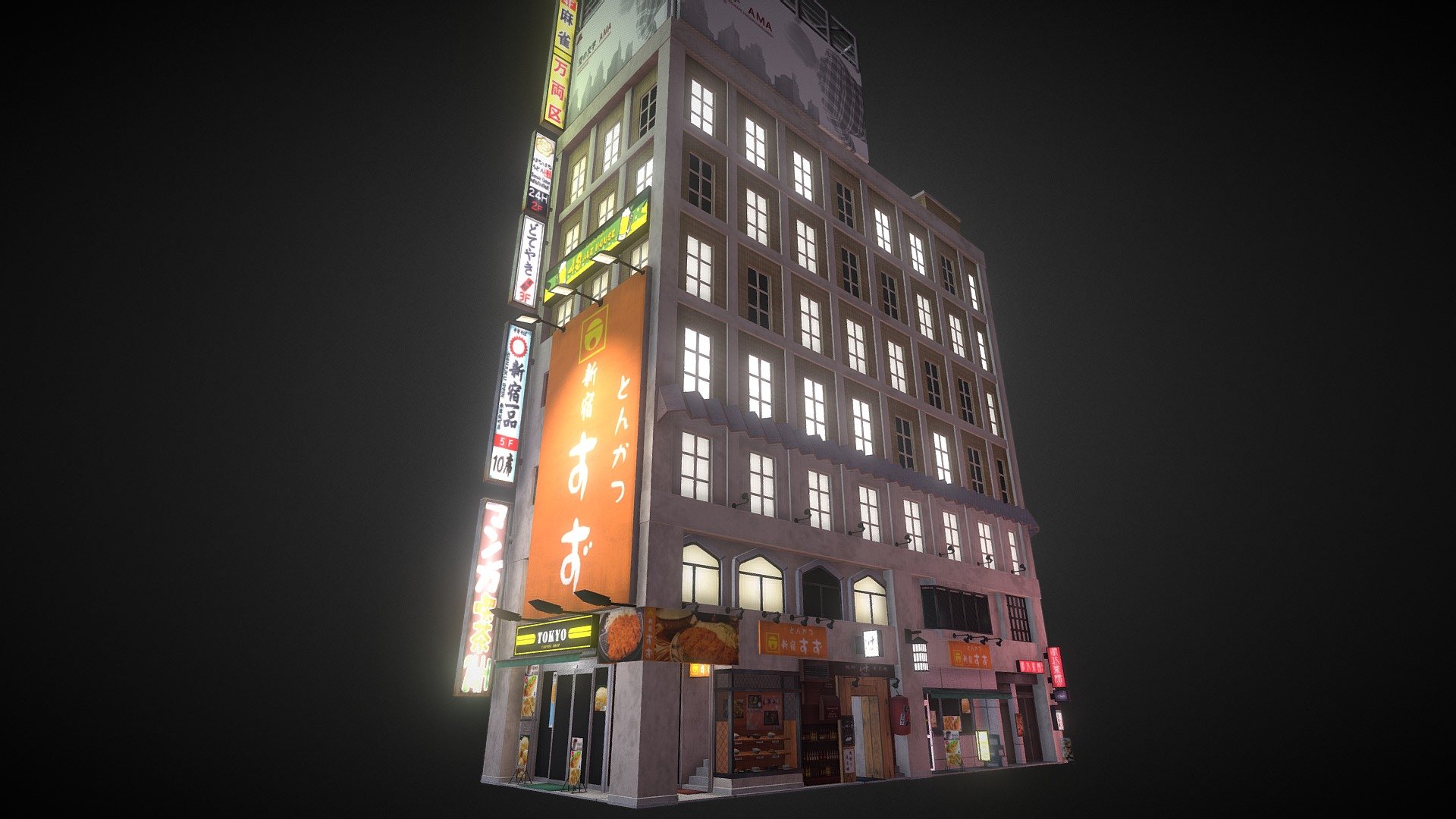 Kabukicho Building 0002 - Buy Royalty Free 3D model by animod [56b21c1 ...
