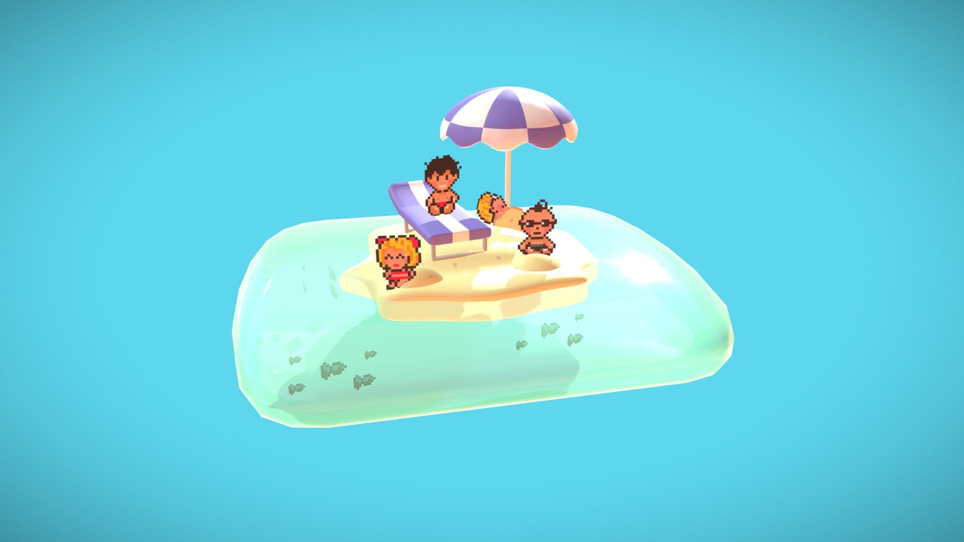 Earthbound Summers Vacation - 3D model by kickpixel [56b4214] - Sketchfab