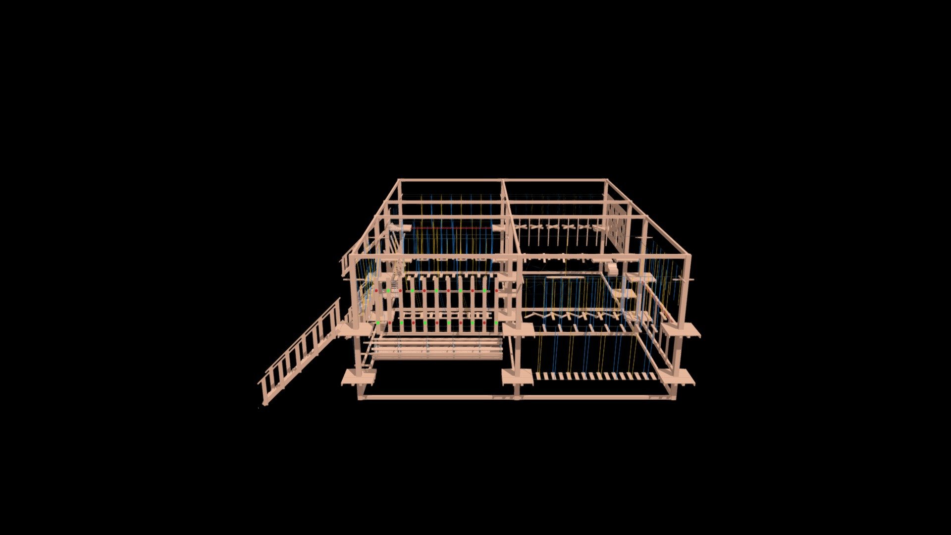 Rope park 12х16 - 3D model by rope.park.ru [56bbe85] - Sketchfab