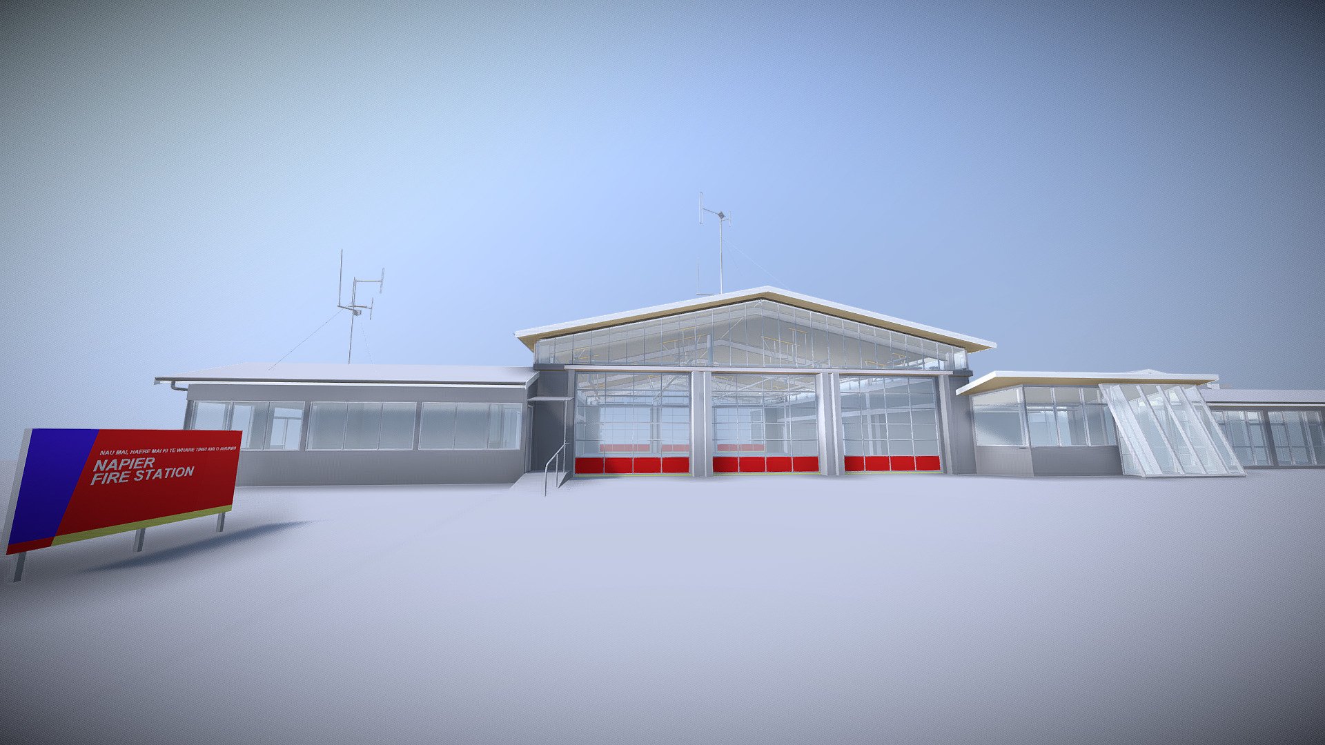 Napier Fire Station - 3D model by SurveyWorxNZ [56bbed7] - Sketchfab