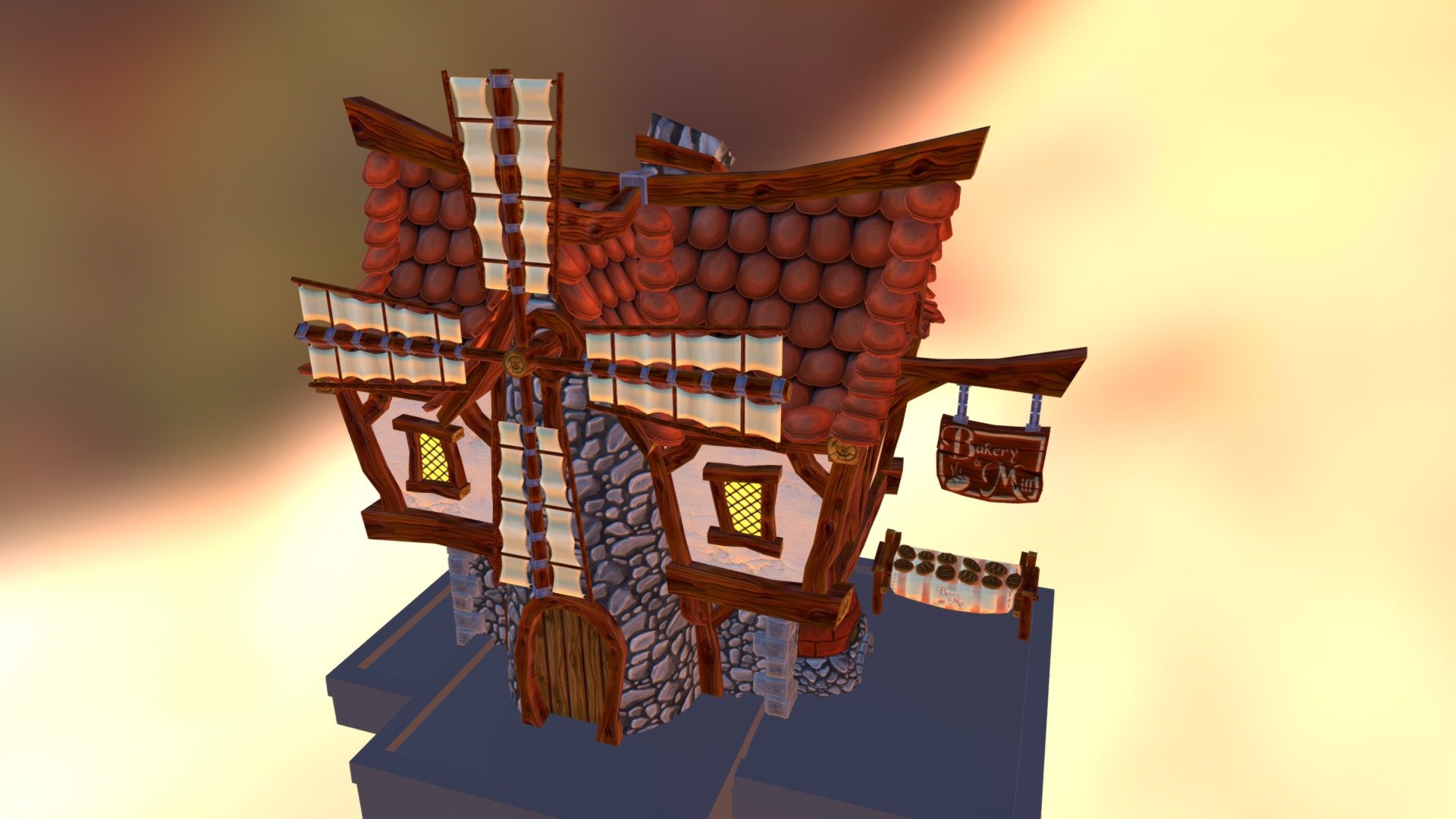 Medieval Bakery - 3D model by jefetz [56be138] - Sketchfab