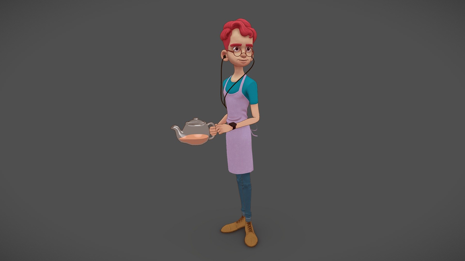 Waiter Lad - 3D model by maxstanchev [56c0a82] - Sketchfab