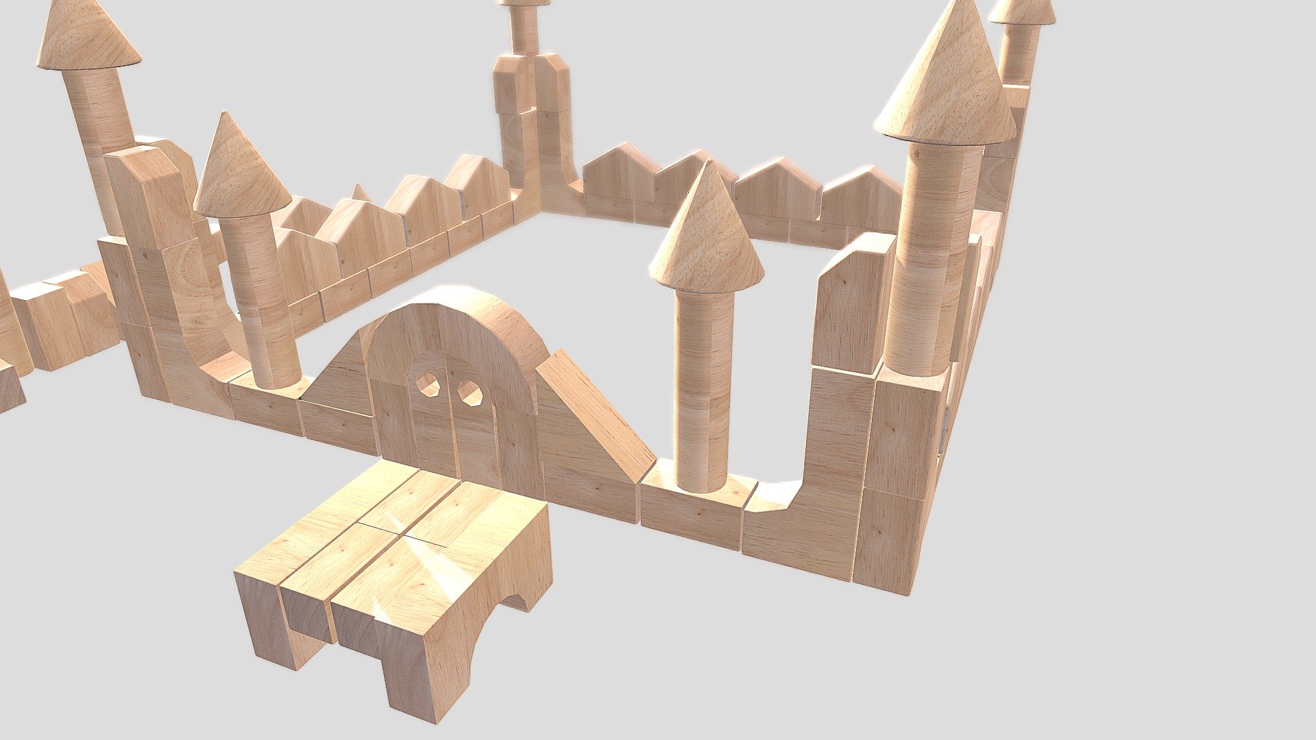 UnitBlockCastle - Download Free 3D model by hdorsch [56c1e1a] - Sketchfab