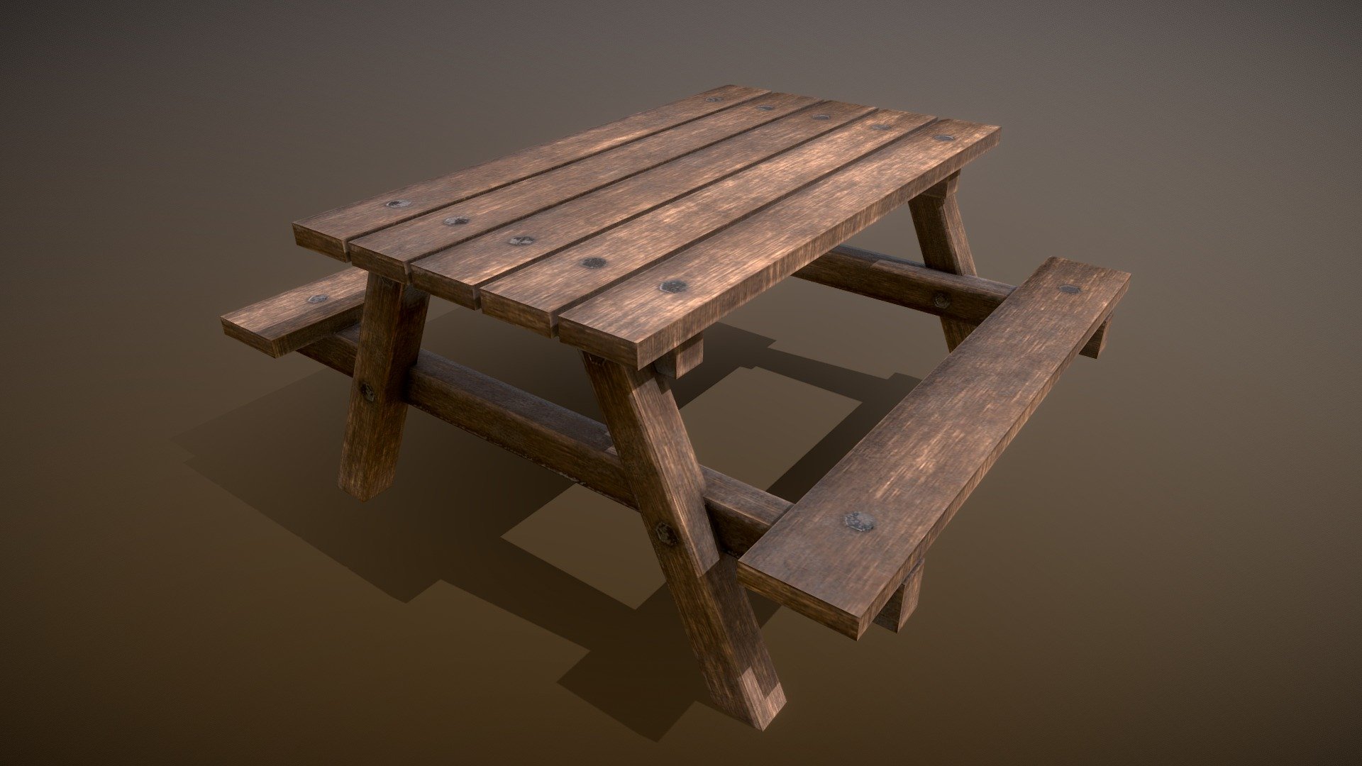 Wooden Bench (Remastered) - Download Free 3D model by Memorie [56cd826 ...