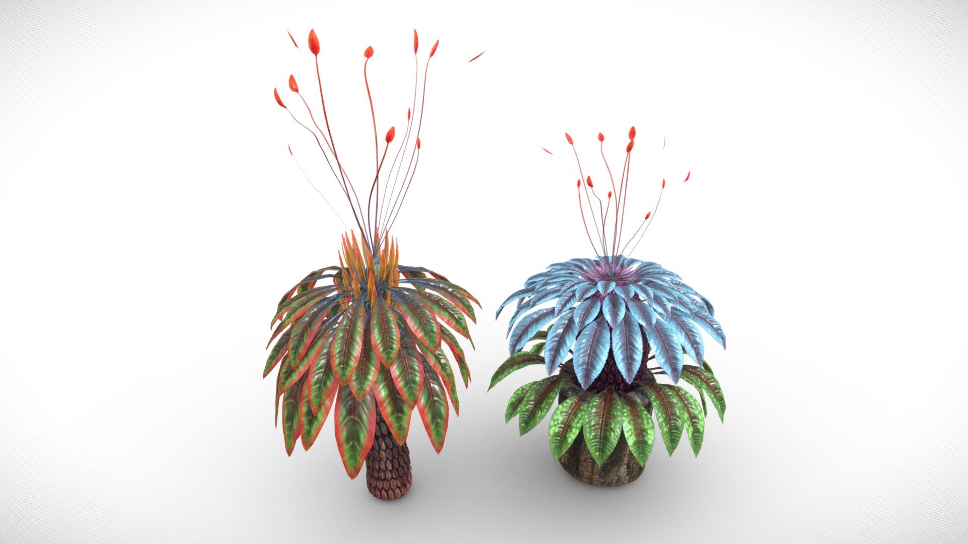 Alien Fantasy Plant - Peahen Bush - Buy Royalty Free 3D model by ...