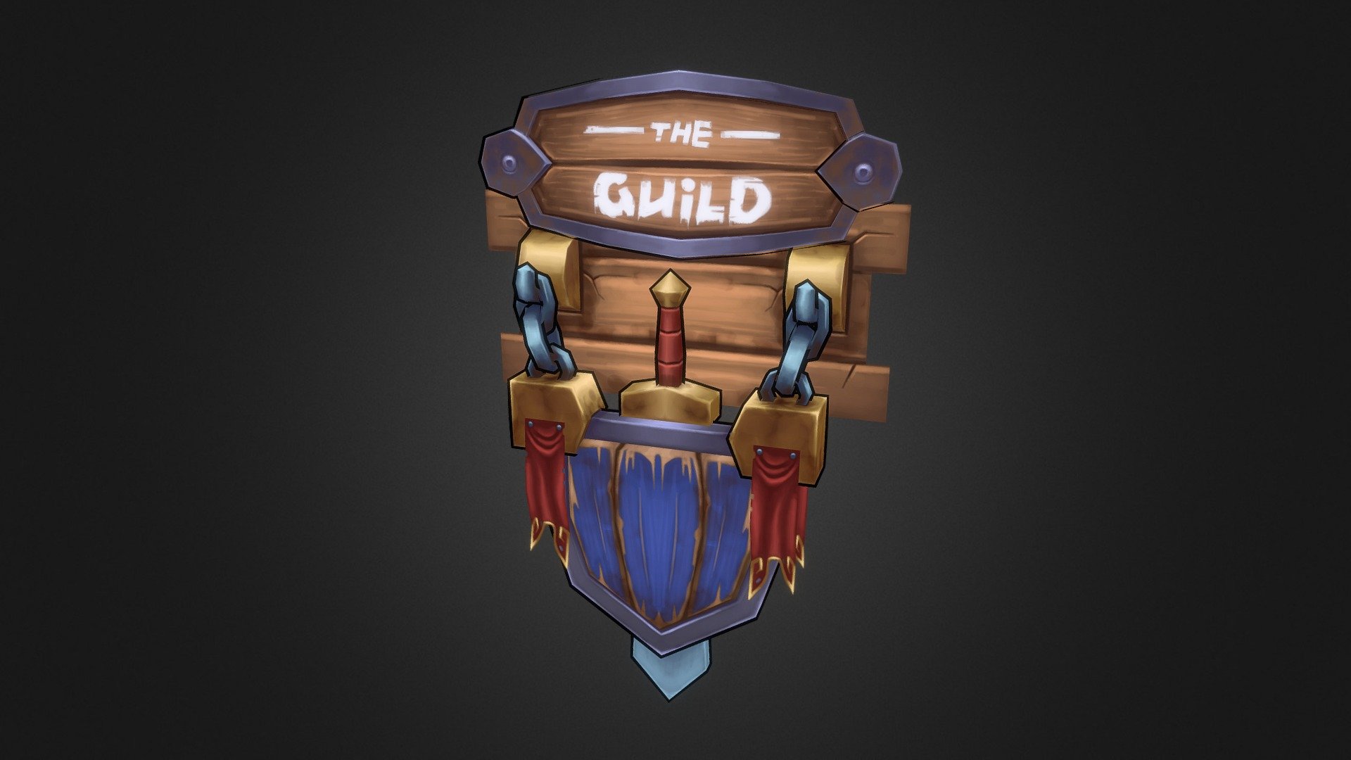 Guild signboard - 3D model by Offy (@axe163) [56d64de] - Sketchfab