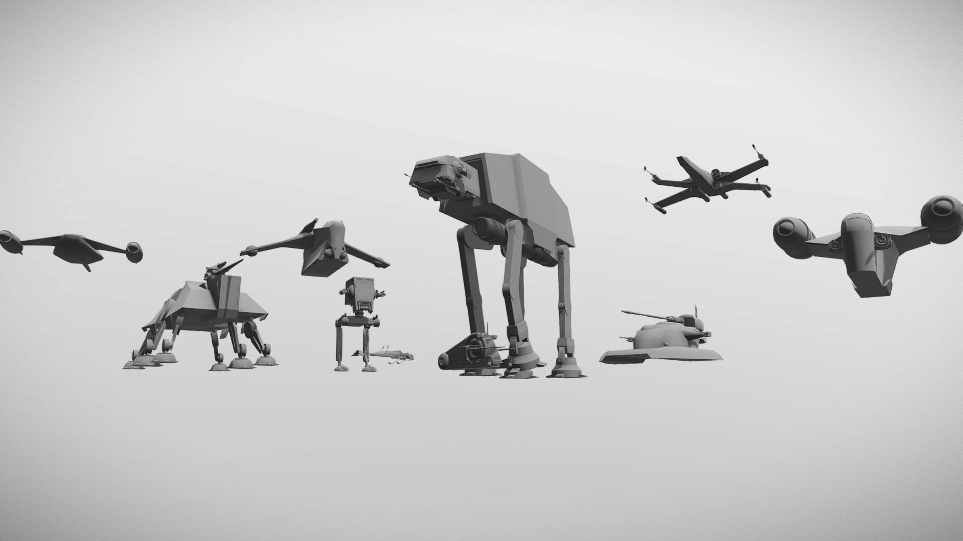 10 vehicles from star wars - 3D model by rustwd [56d737c] - Sketchfab