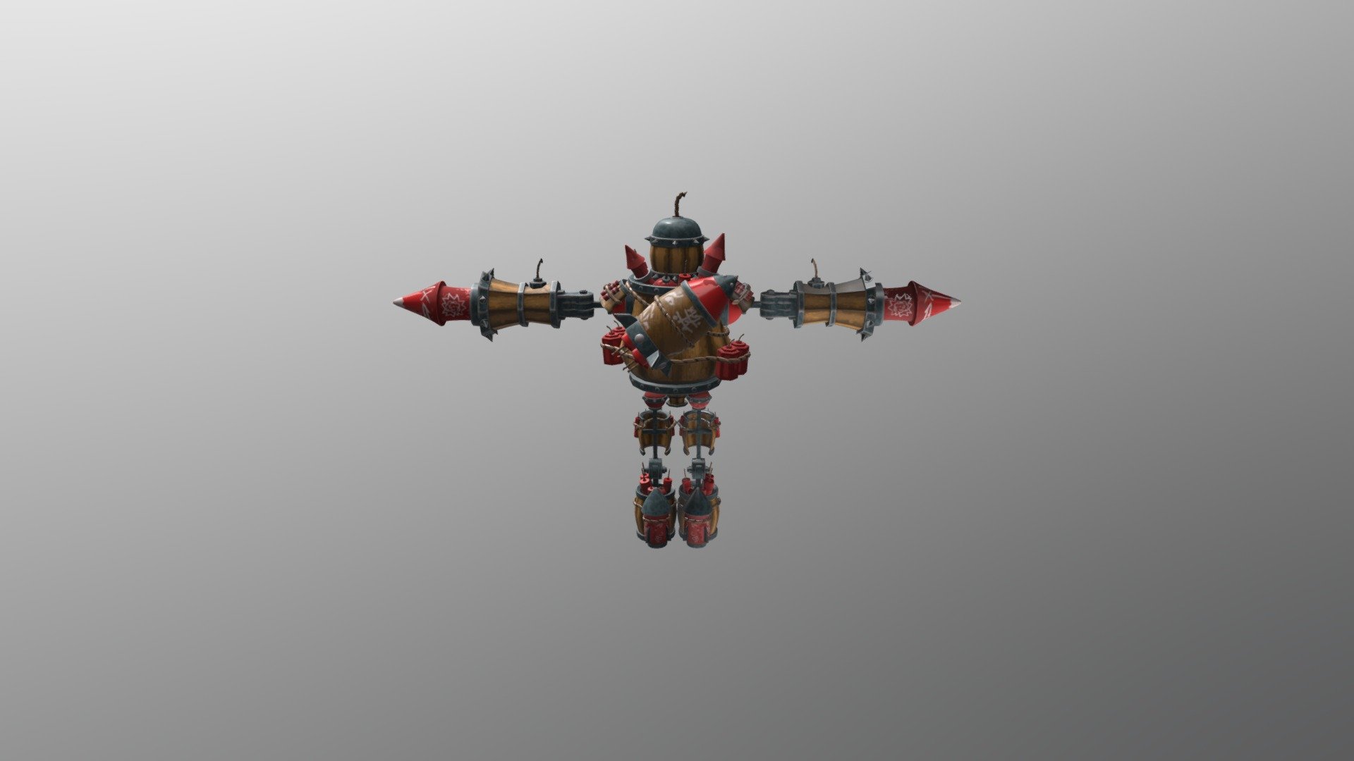 Barrel Bot - 3D model by josephworks [56db457] - Sketchfab