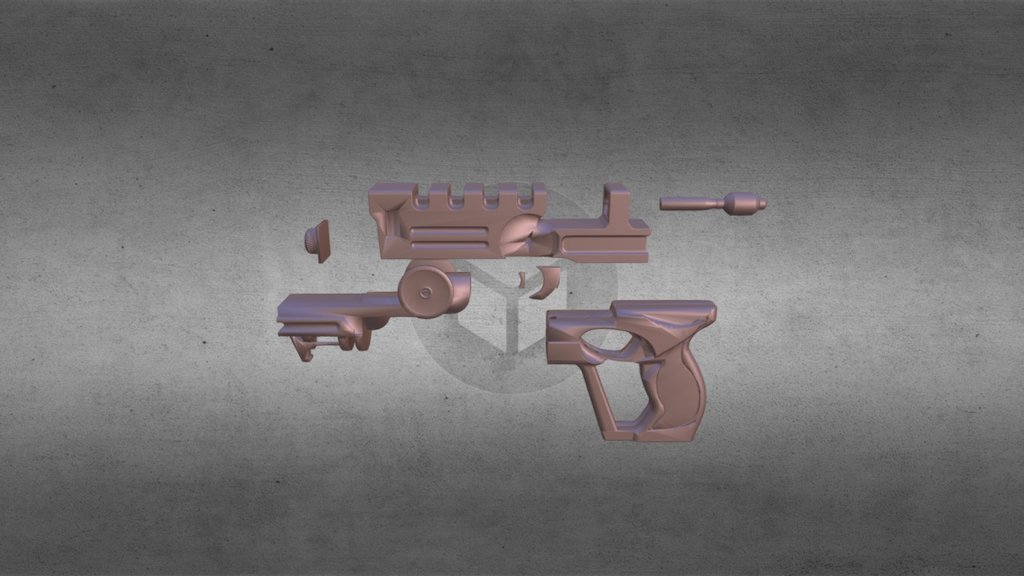 Full Gun Scaled Explode - 3D model by justinrc [56de947] - Sketchfab