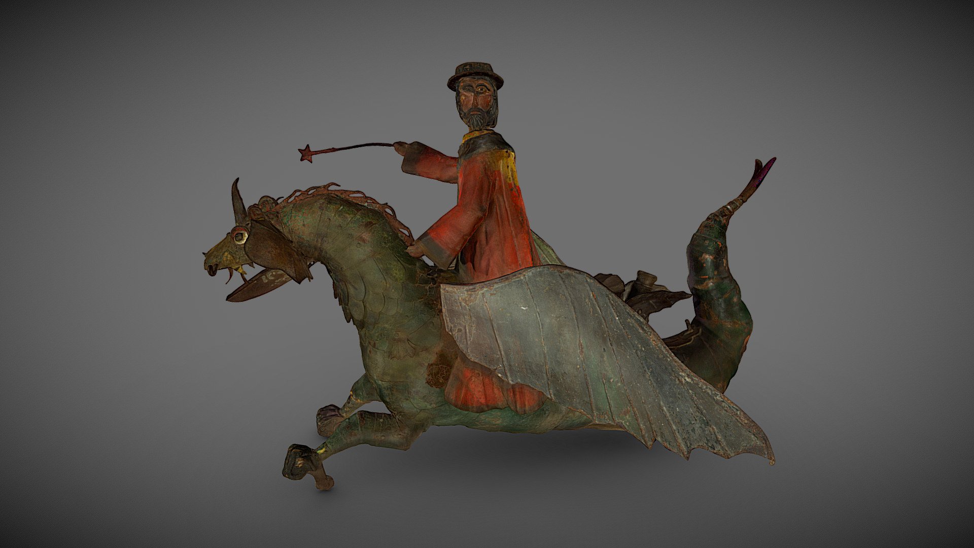 Dragon et cavalier - Download Free 3D model by Alienor.org, Conseil des ...