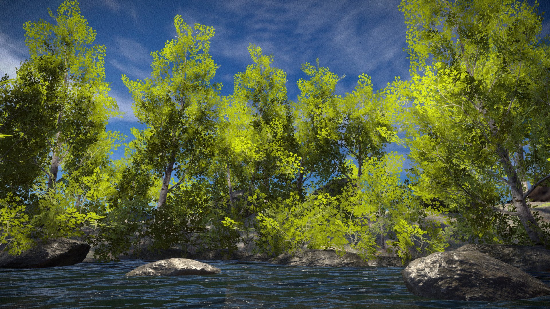 Low Poly Birch Tree Scene - Buy Royalty Free 3D model by Jagobo ...