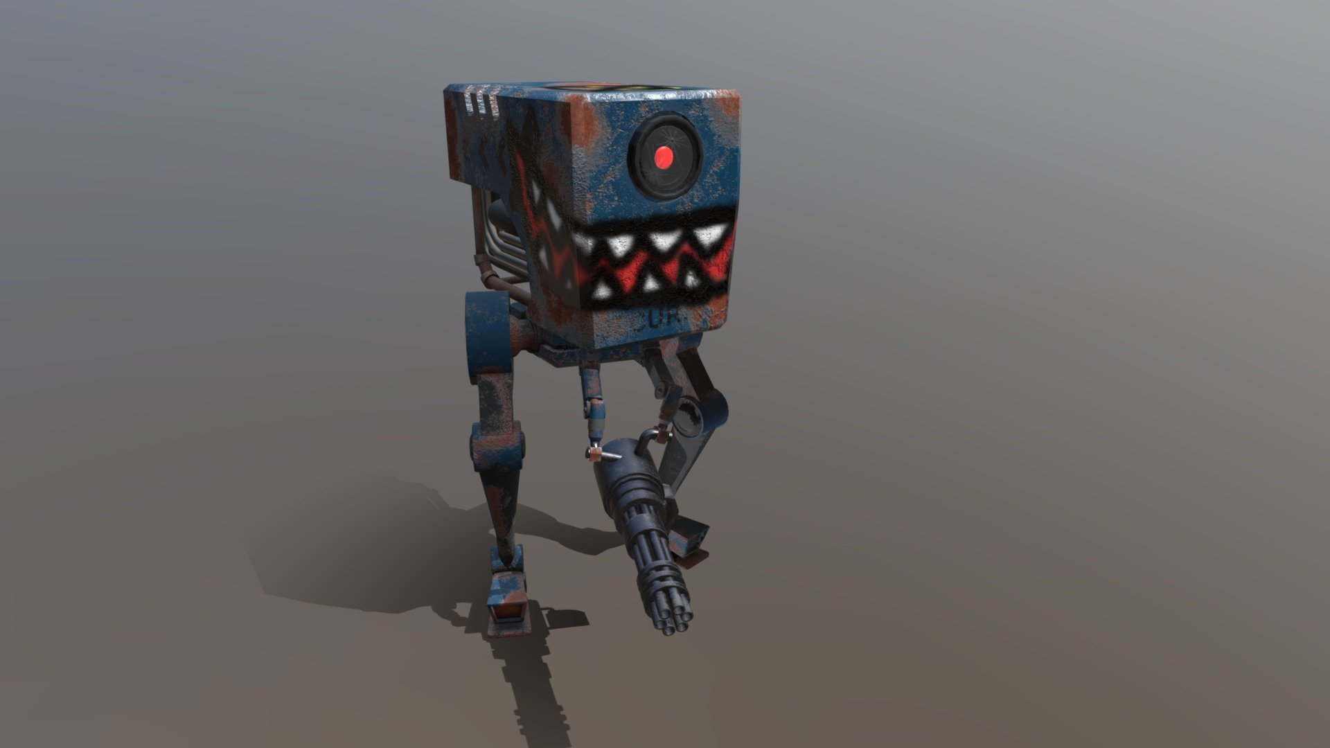 ruined security robot - 3D model by AresVa [56ee3fd] - Sketchfab