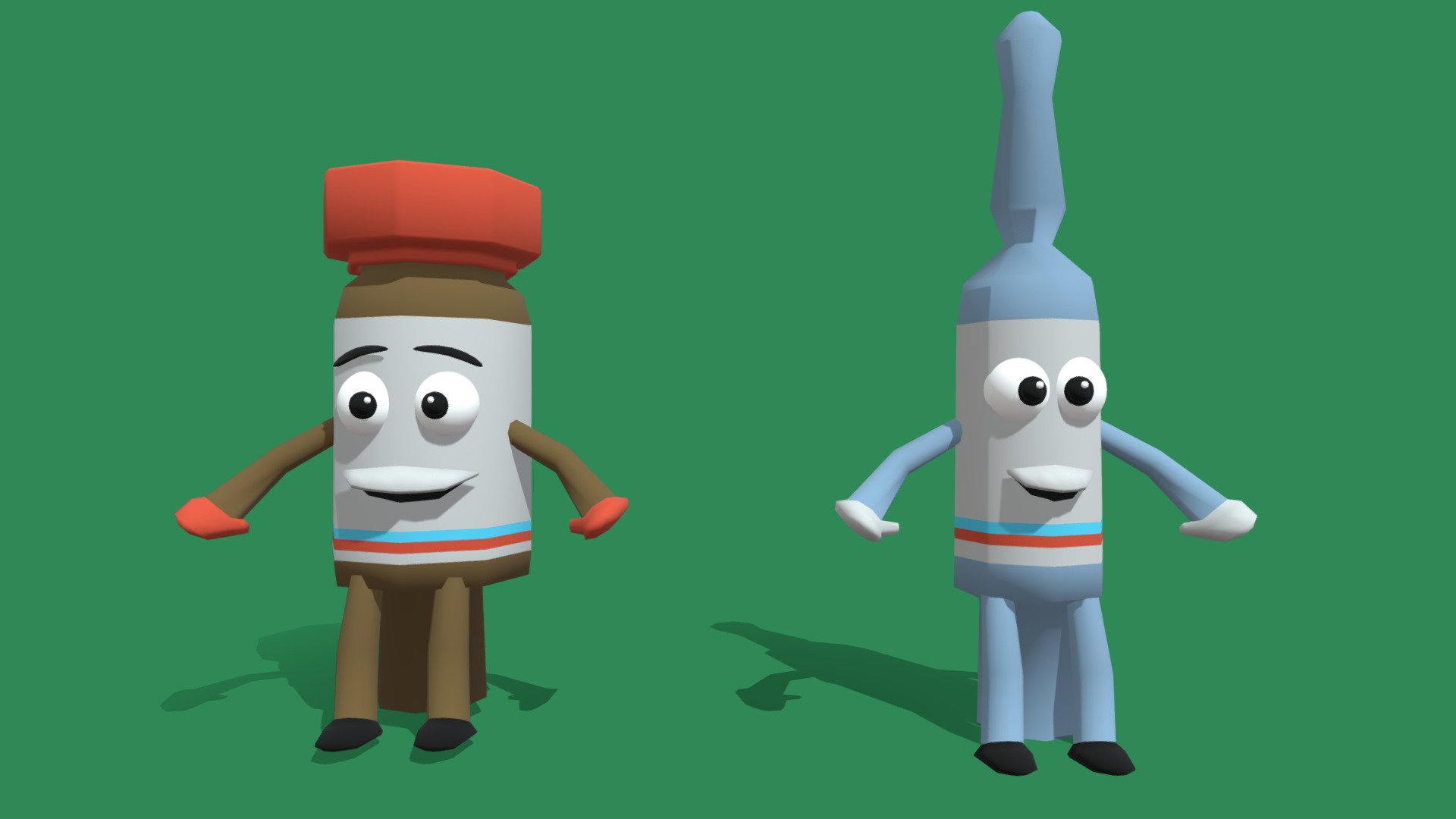 Puppets - Bottle and Ampoule - 3D model by Emerson Tuniche (@ebtunich ...