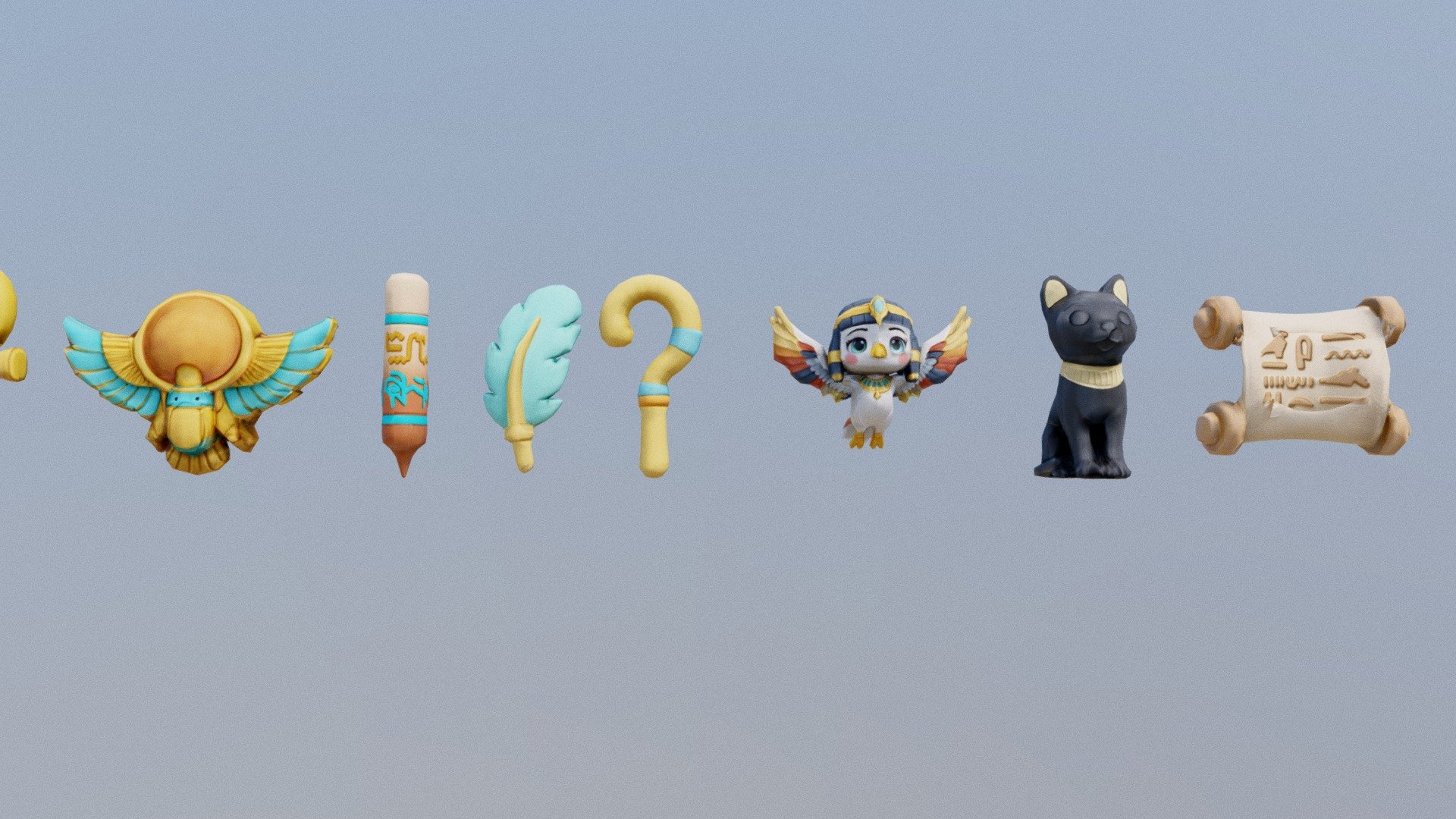 Stylized Egyptian Props - 3D model by Daniel GoE (@Goee) [56ef6eb ...