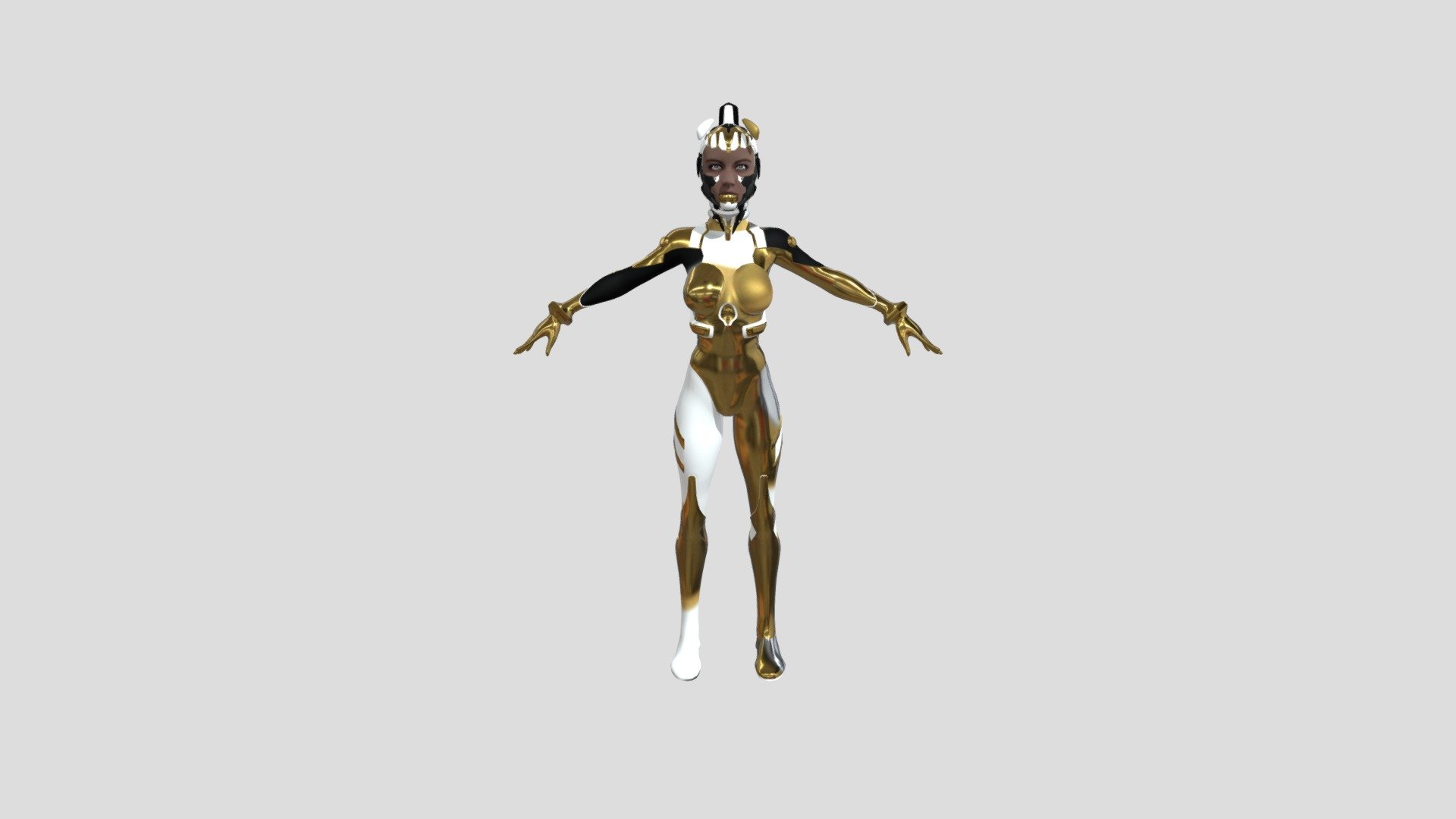 Sci-Fi Cyborg Character(Female) - Download Free 3D model by Malbeasy ...