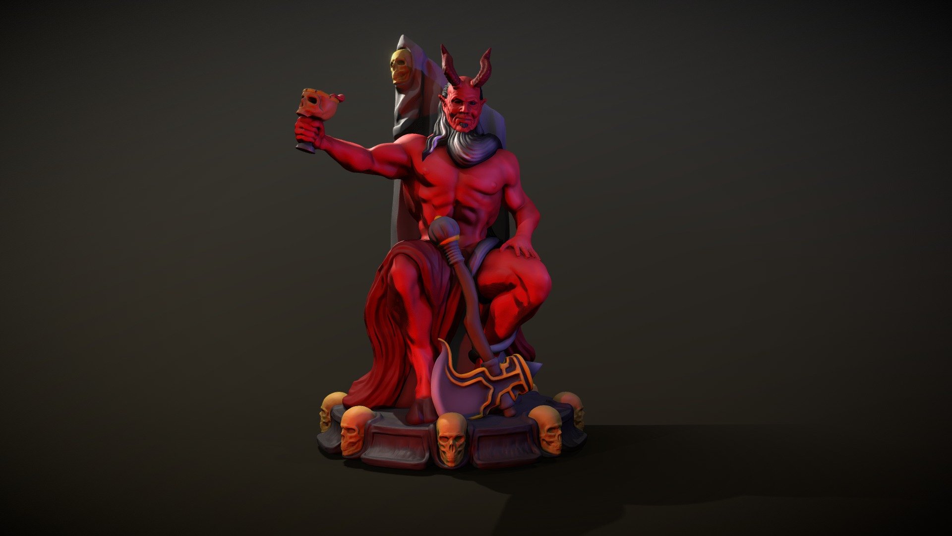 Devil on a throne - Download Free 3D model by Andrey Tchernecov ...