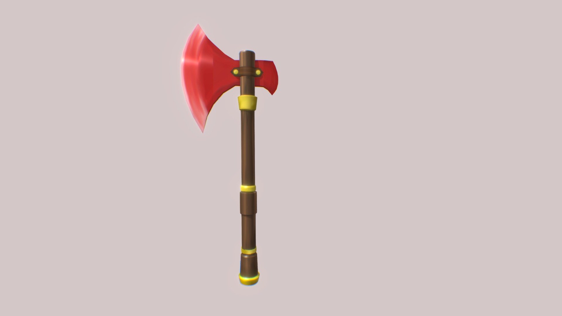 Red Axe - 3D model by Noah van Dellen (@NoahvanDellen) [56f7671 ...