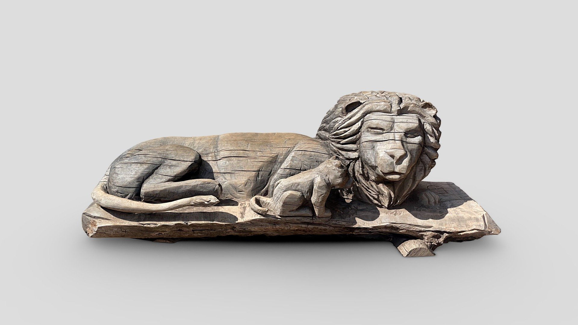 Lion wood carving - Download Free 3D model by alban [56fab3e] - Sketchfab