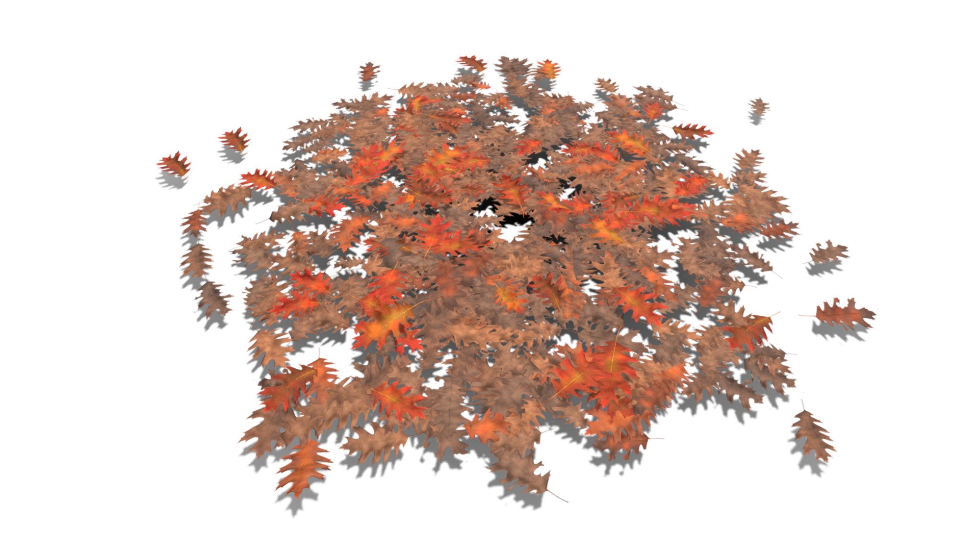 Realistic HD Red oak leaf litter (14/36) - Buy Royalty Free 3D model by ...