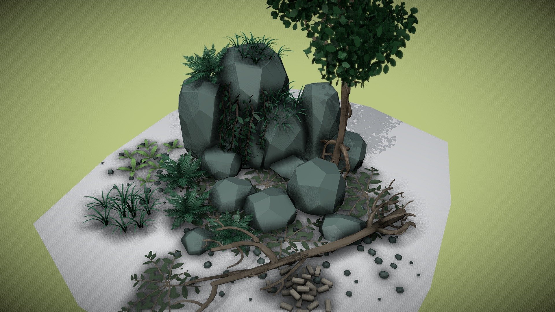 lowpoly nature pack - 3D model by poombanana25 [570bdfc] - Sketchfab