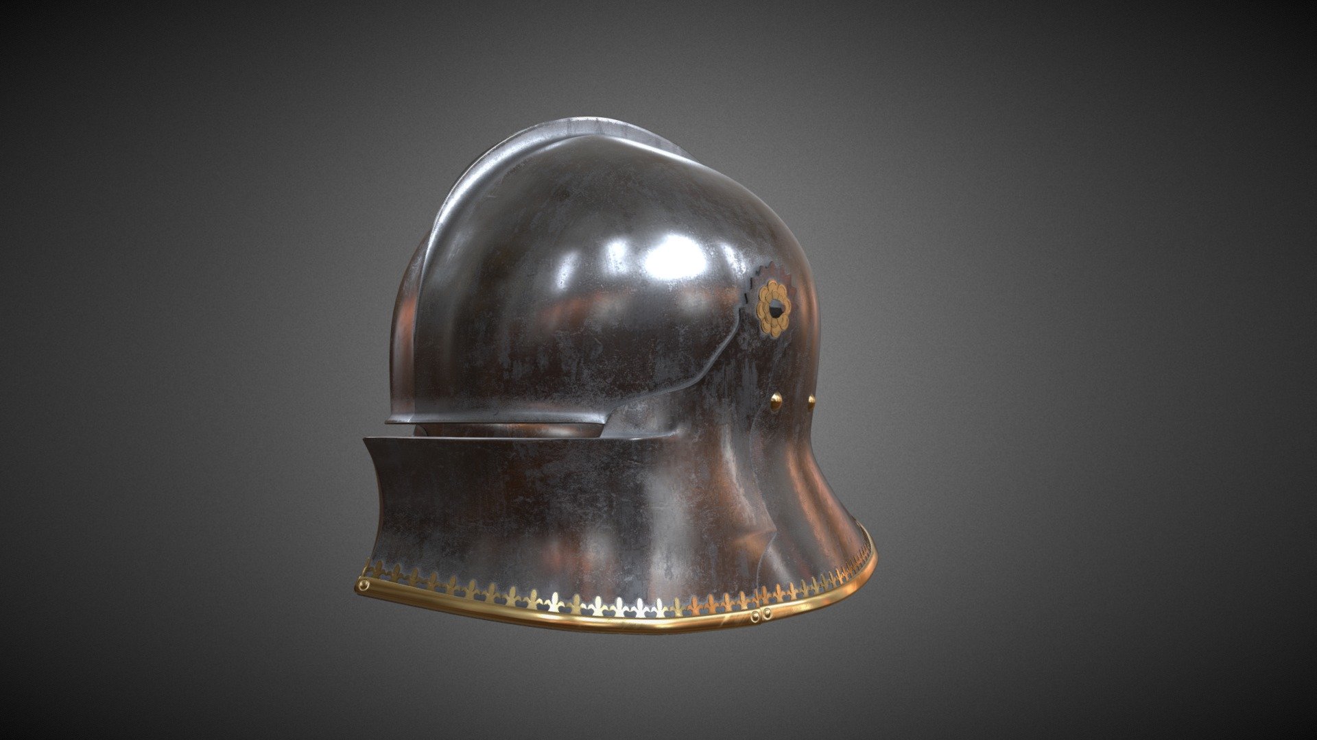 Gilded German Sallet - Download Free 3D model by Pratas (@ernst52 ...