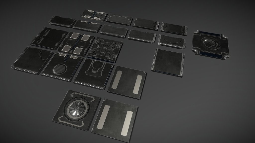 Sci-Fi Tiles - A 3D model collection by renews - Sketchfab