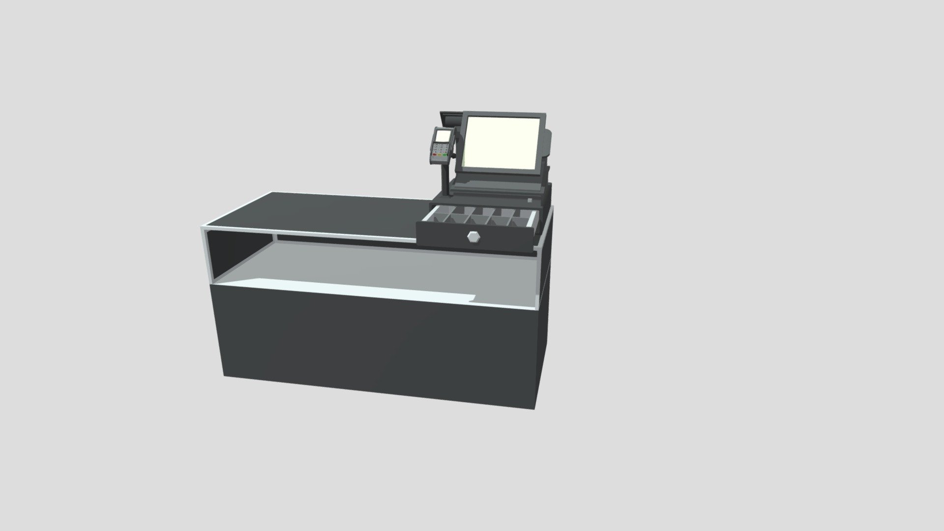 Checkout Counter - 3D model by Bloopple [570e20a] - Sketchfab