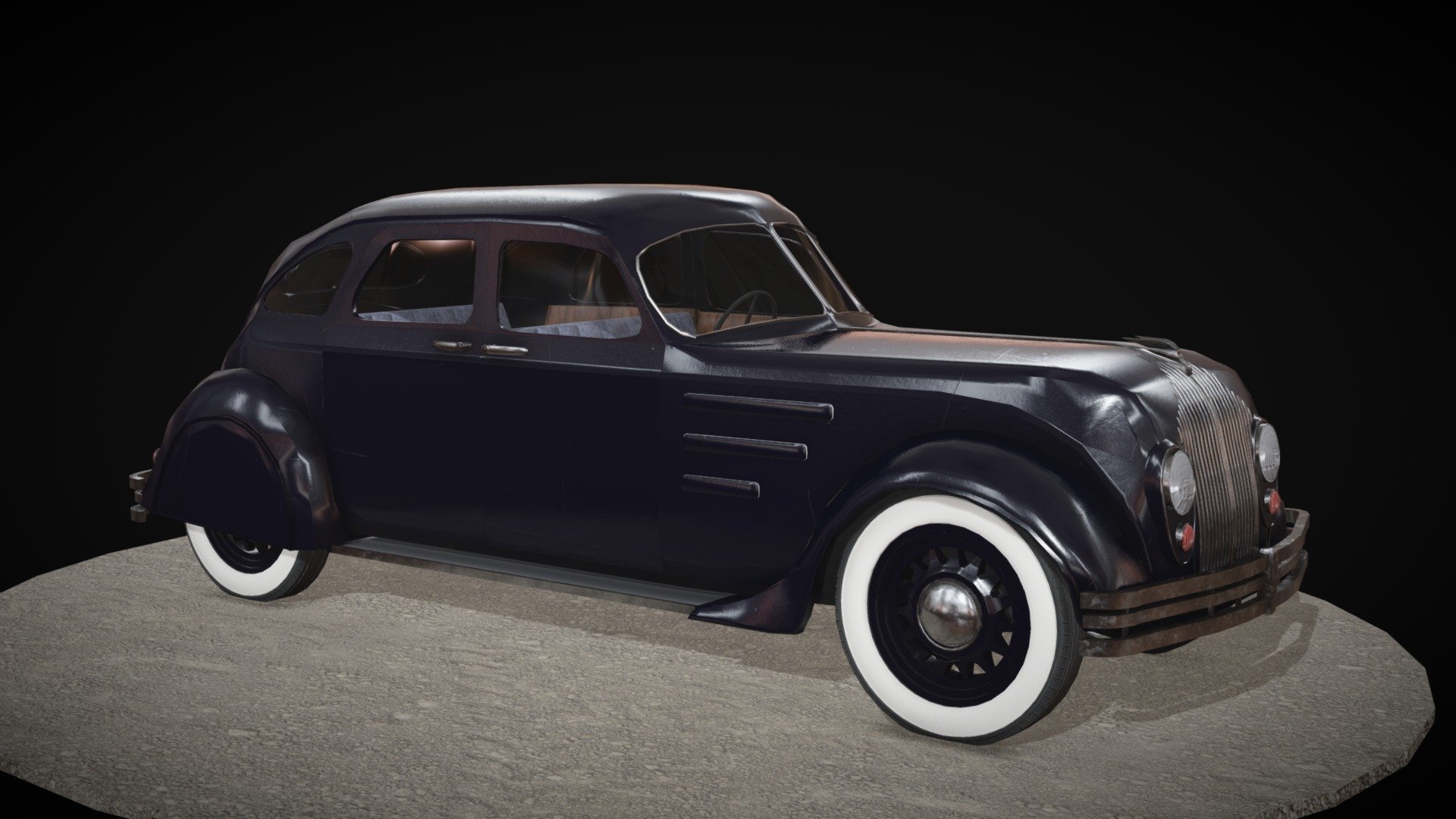 Chrysler Airflow inspired 1930s Sedan - Download Free 3D model by Libau ...