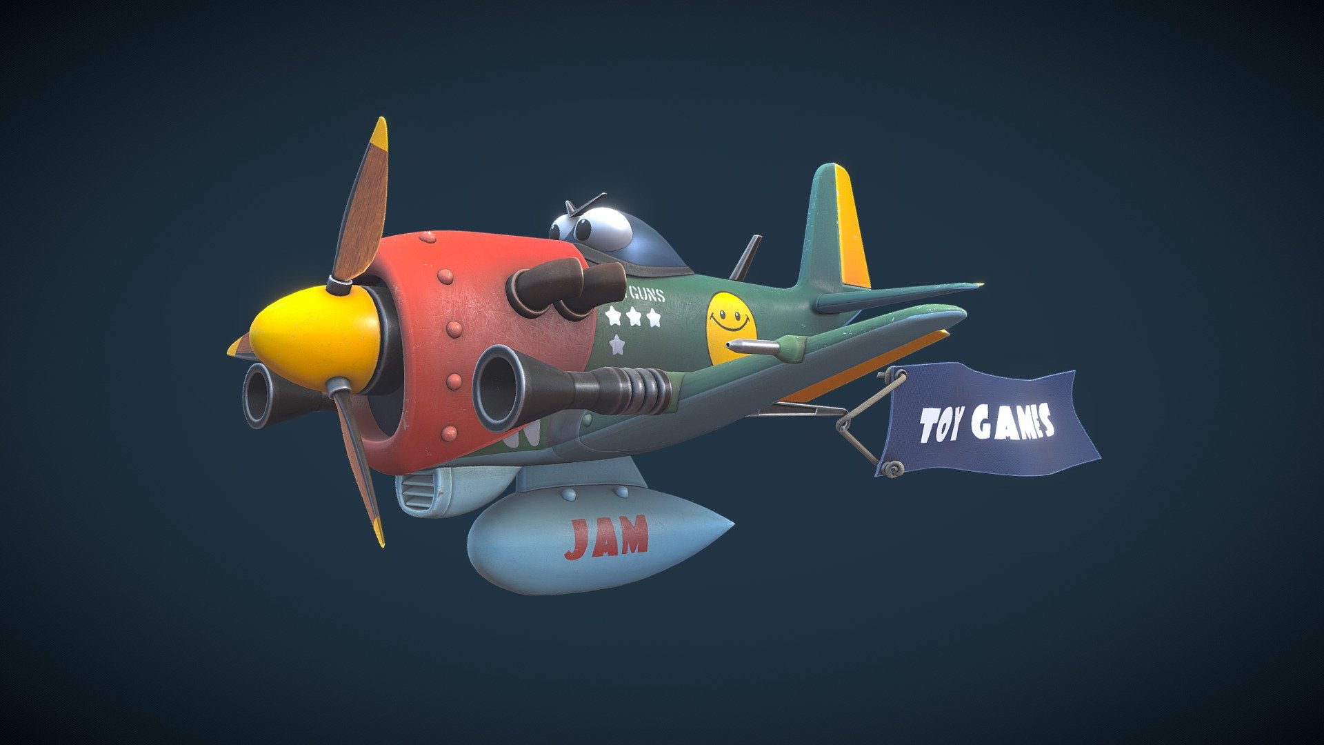 Toy_ Games_ Plane - 3D model by Oleh (@oleg.sytnikov) [570ed52] - Sketchfab