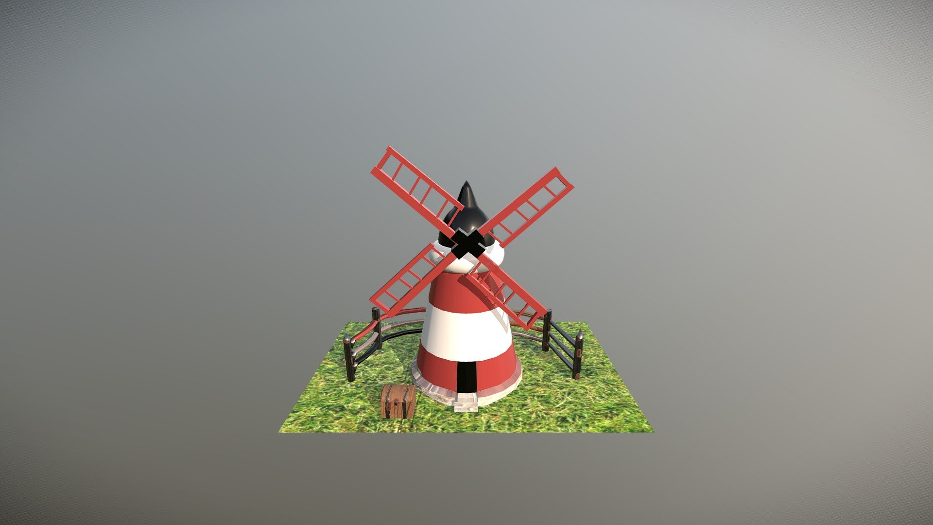 Windmill model assignment 1 - 3D model by LaurenMaxwell3 [570f45f ...