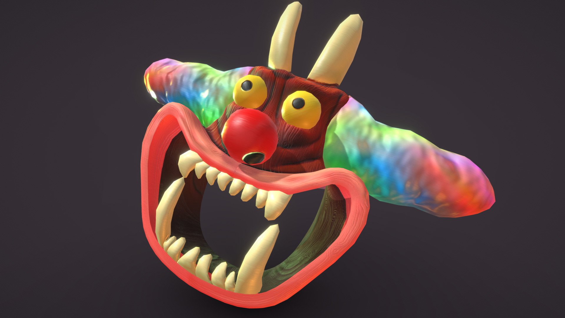 Clown Oni Mask - 3D model by Duznot (@duz_vr) [57165ba] - Sketchfab