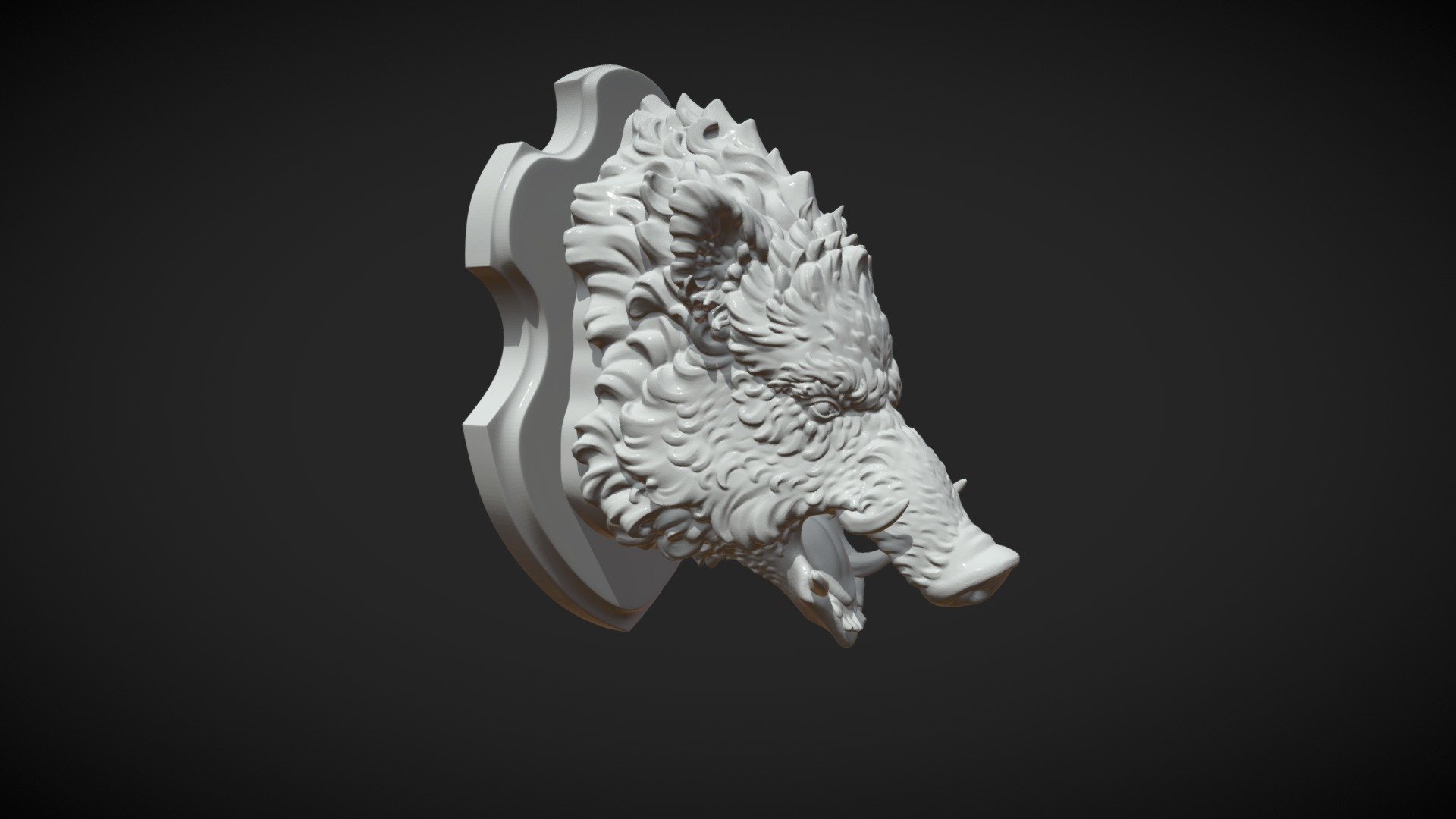 Wild Boar Mounted Head - 3D model by Skazok [5718a55] - Sketchfab