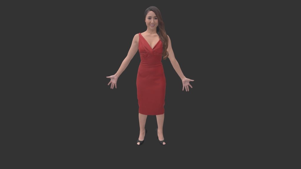 Woman_reddress_01_1000k - 3D model by doobjapan [571dd74] - Sketchfab