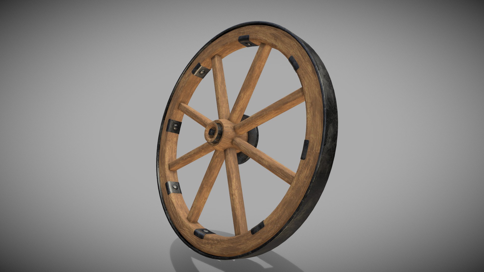 Wagon Wheel Prop - 3D model by polygon_hyena [57215bf] - Sketchfab