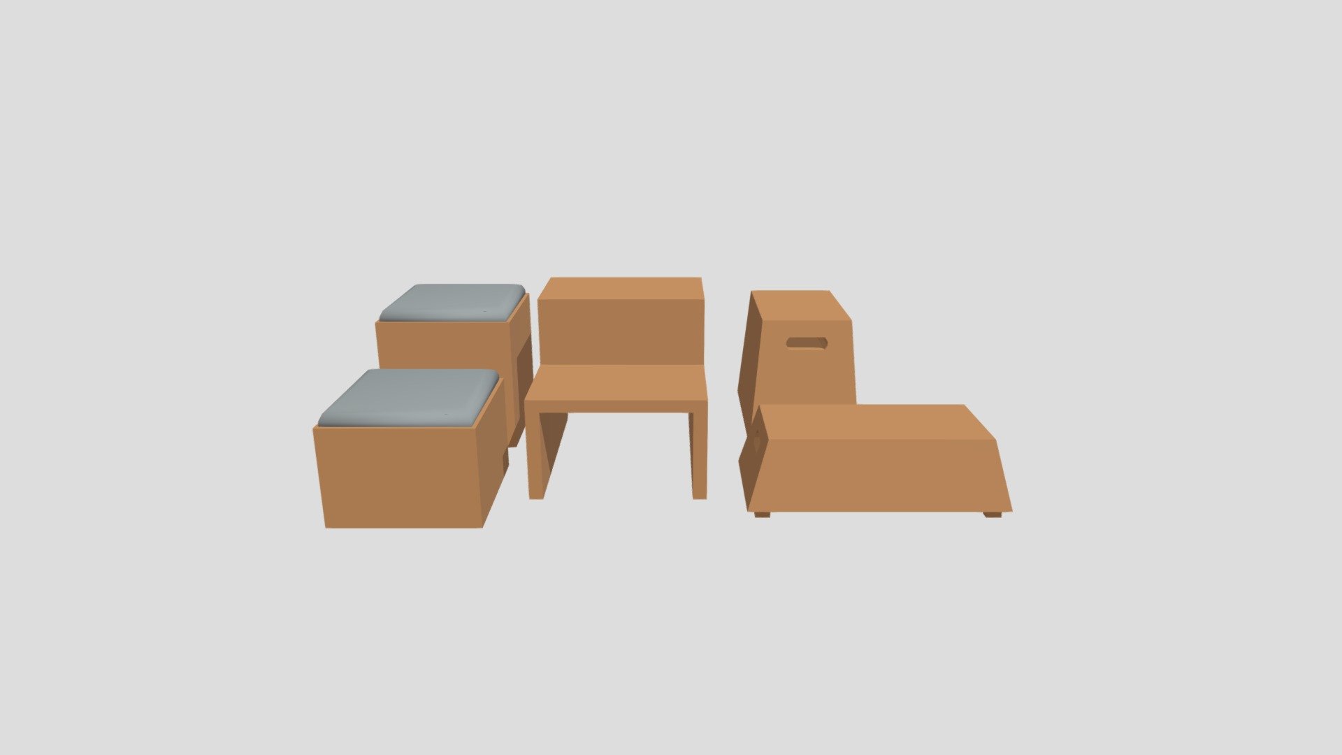FREE LowPoly Crossfit - Jumping Boxes - Download Free 3D model by ...