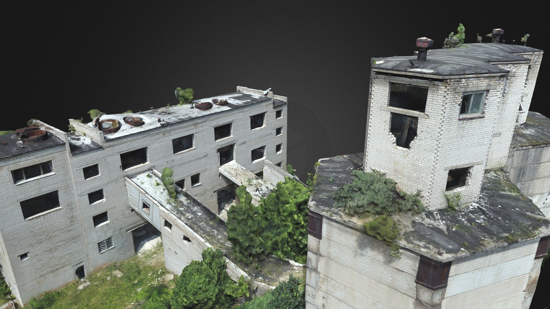 Soviet Industrial Grain Factory - Buy Royalty Free 3D model by ...