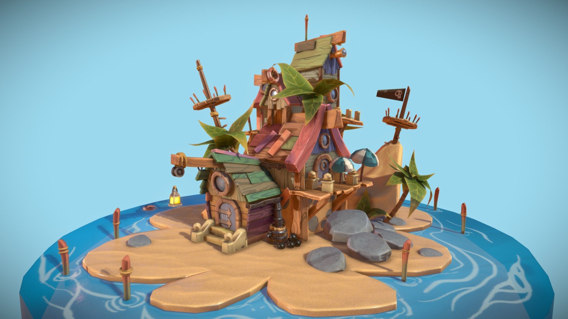 Pirate Hut - 3D model by romaneweiss [572e896] - Sketchfab