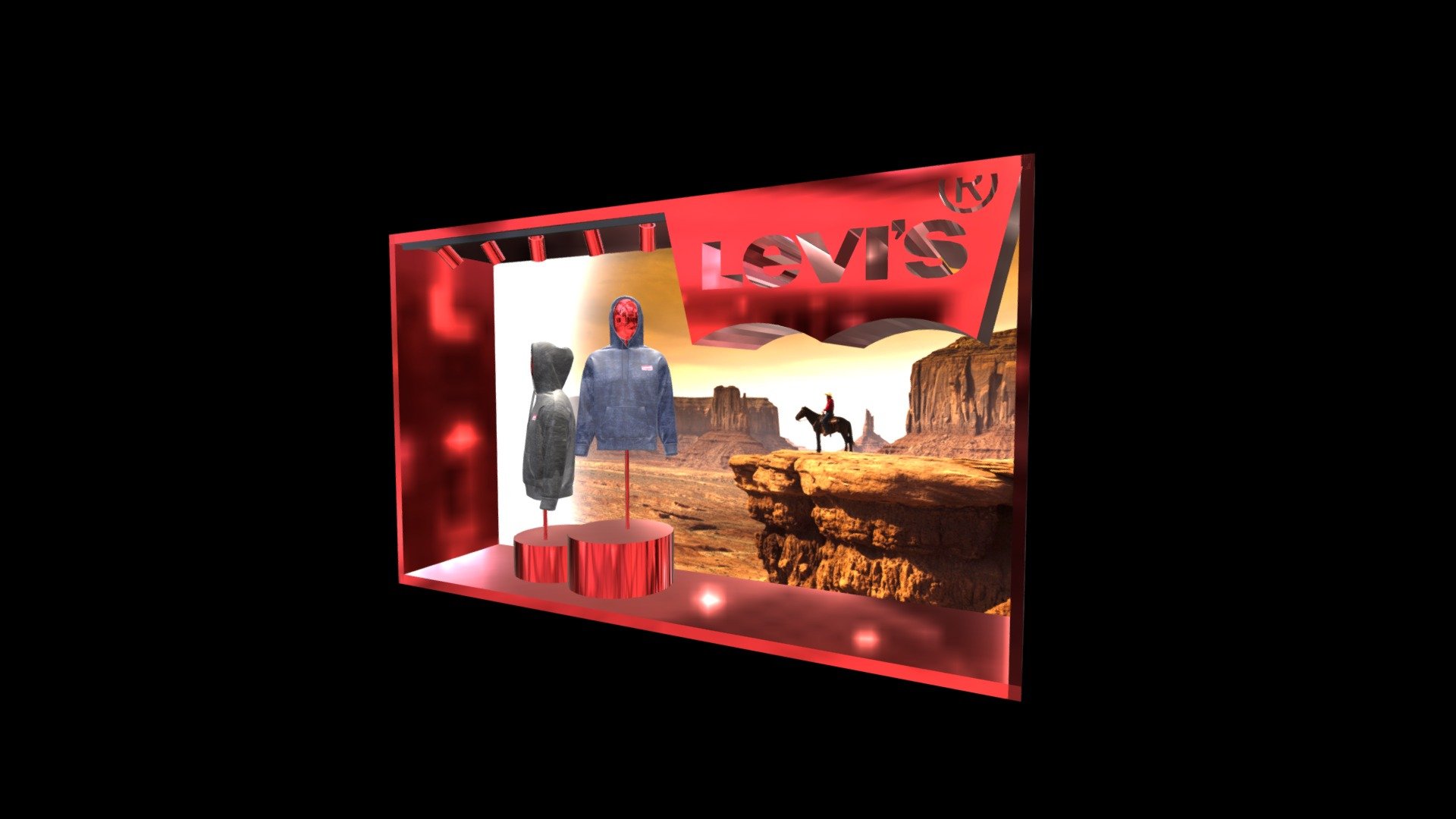 Levi's window display (escaparate) - Download Free 3D model by vmmaniac ...
