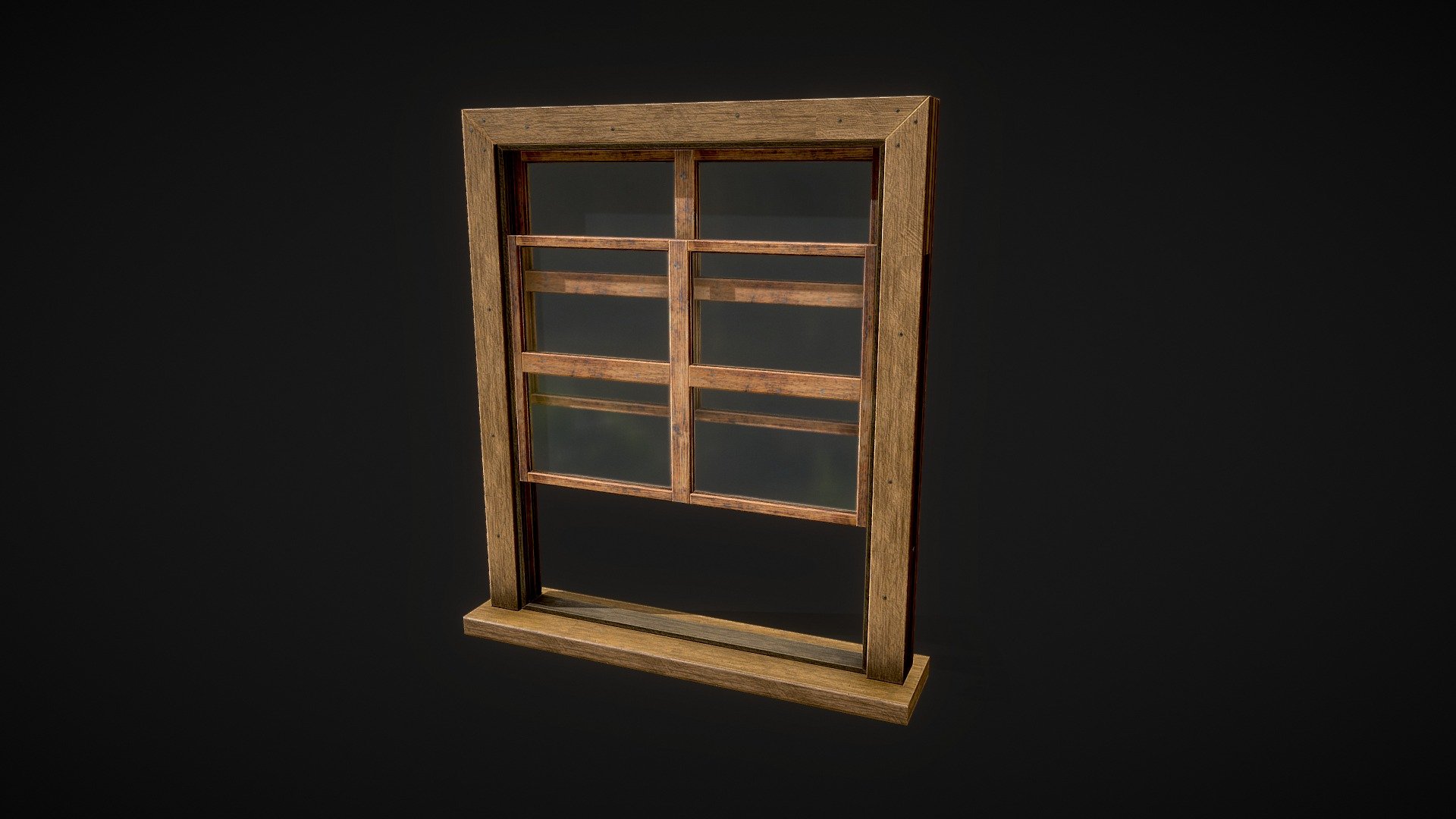 Wooden double hung window - Download Free 3D model by Marsy (@Olexandr ...