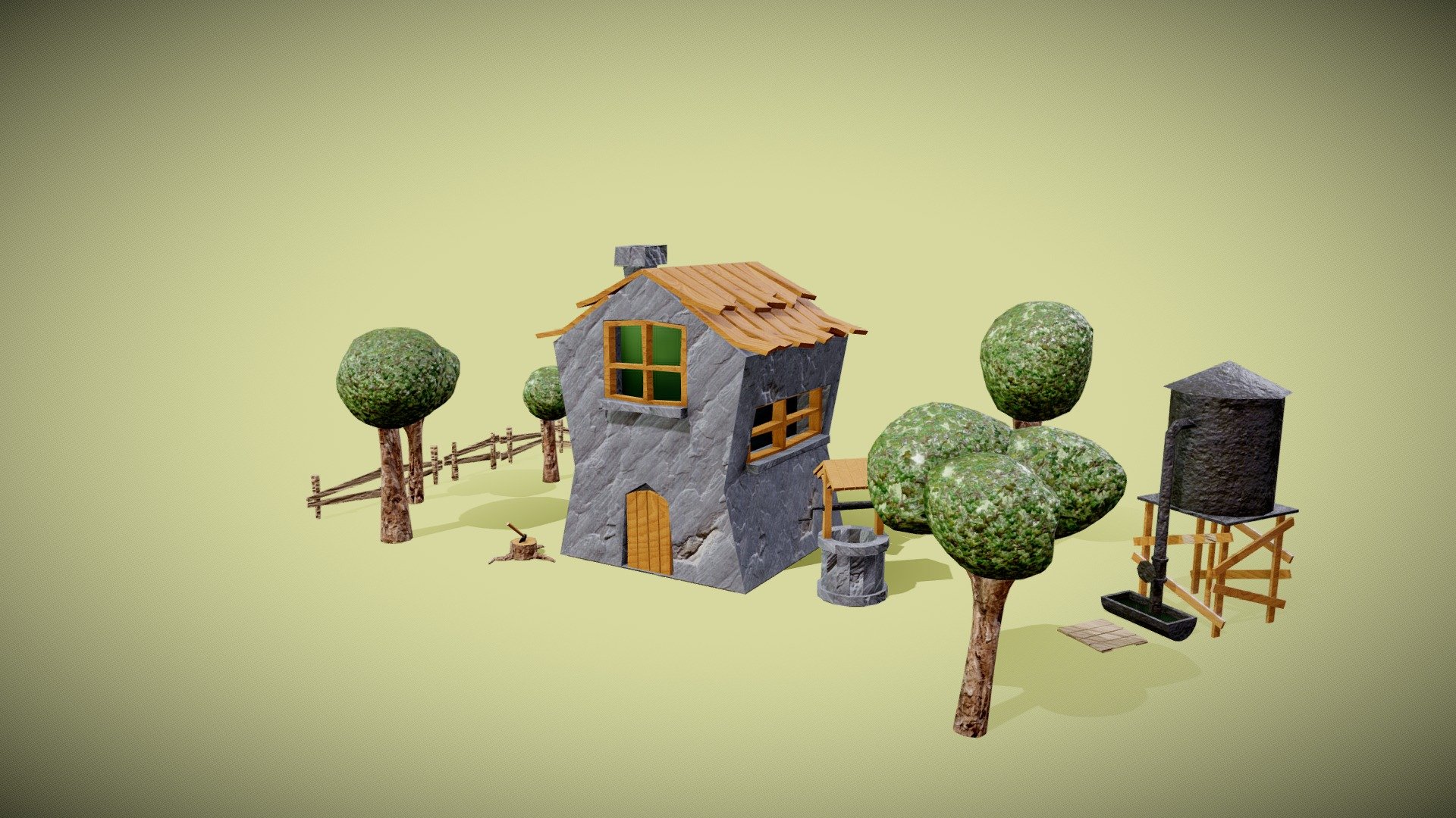 LITTLE FARM HOUSE - 3D model by Luca Solfa (@solfaluca) [572fbfe ...