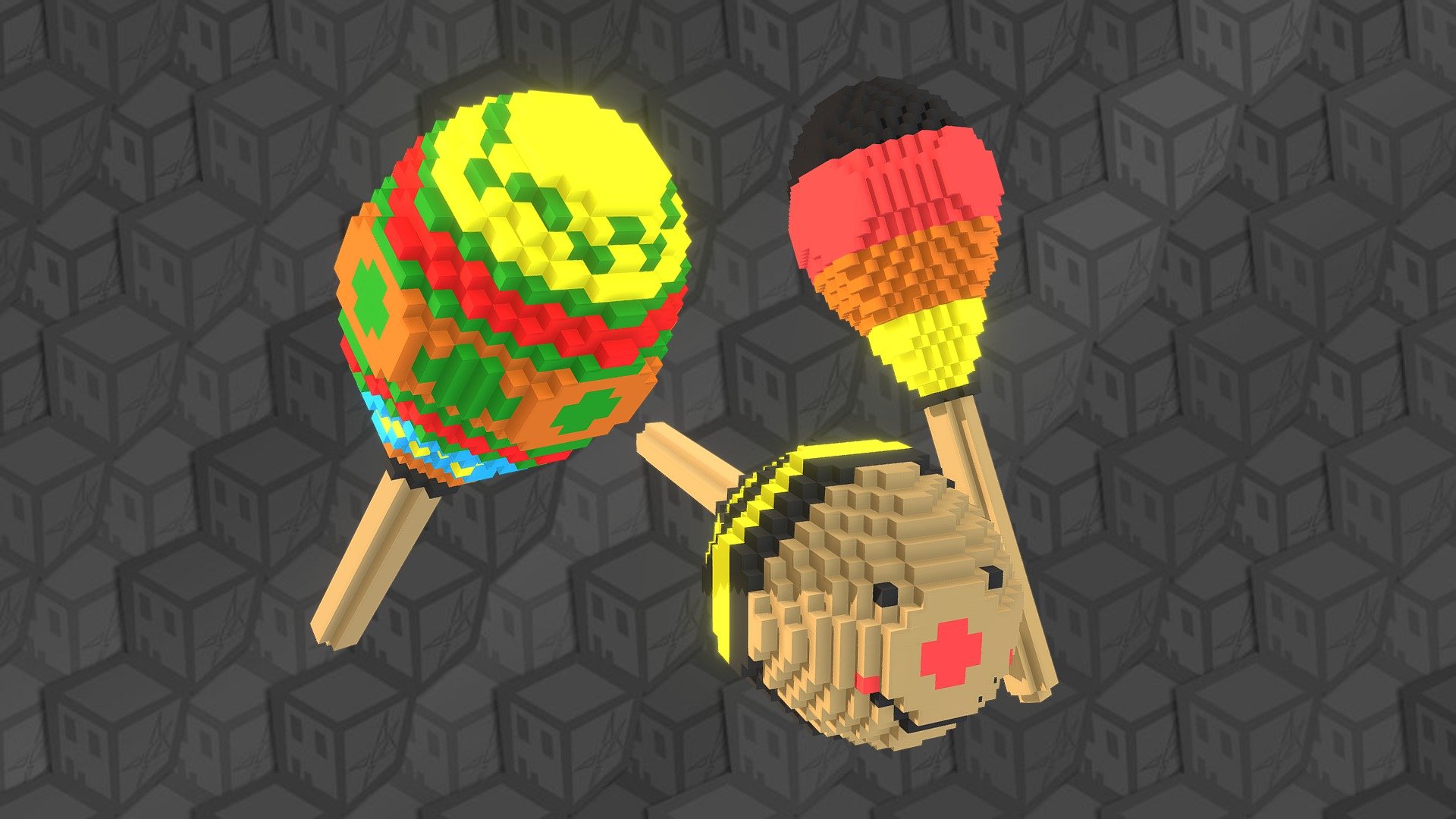 maraca's - 32-bits - 3D model by zachrywilsn | nullblox (@zachrywilsn ...