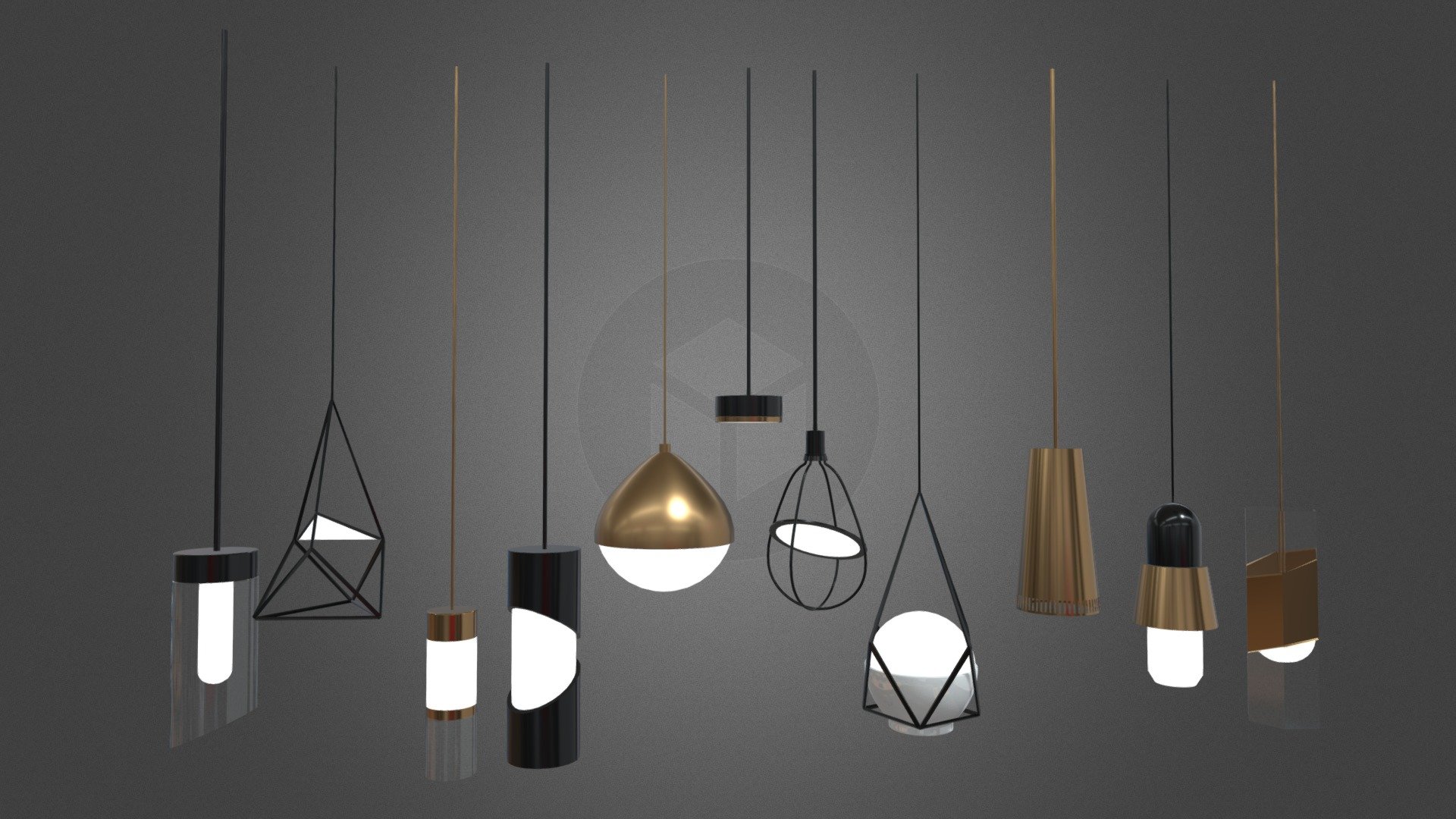 Modern lamps - 3D model by Jack John (@li82545683) [573aed5] - Sketchfab