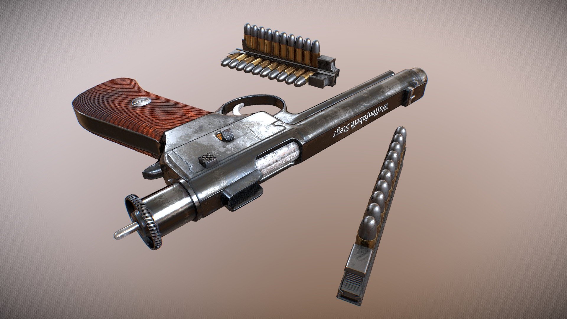 Roth Steyr 1907 M7 hand gun - 3D model by MatthewZhiginas (@froztmourne ...