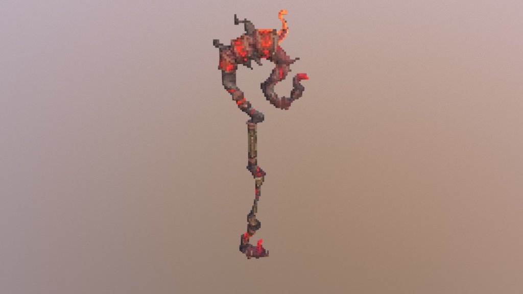 Fire Staff - 3D model by skyservers [5743e48] - Sketchfab