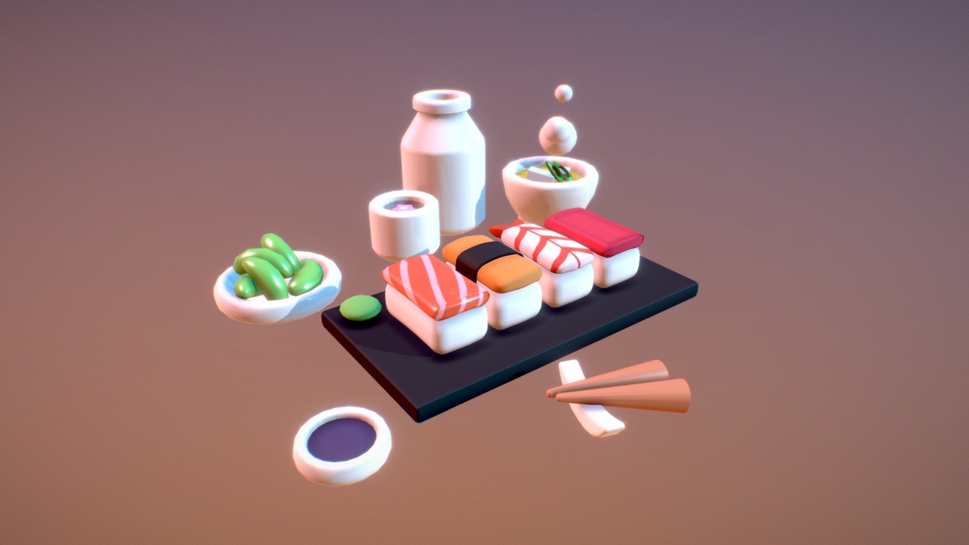 Sushi-Bar - 3D model by X-Kid [5744138] - Sketchfab